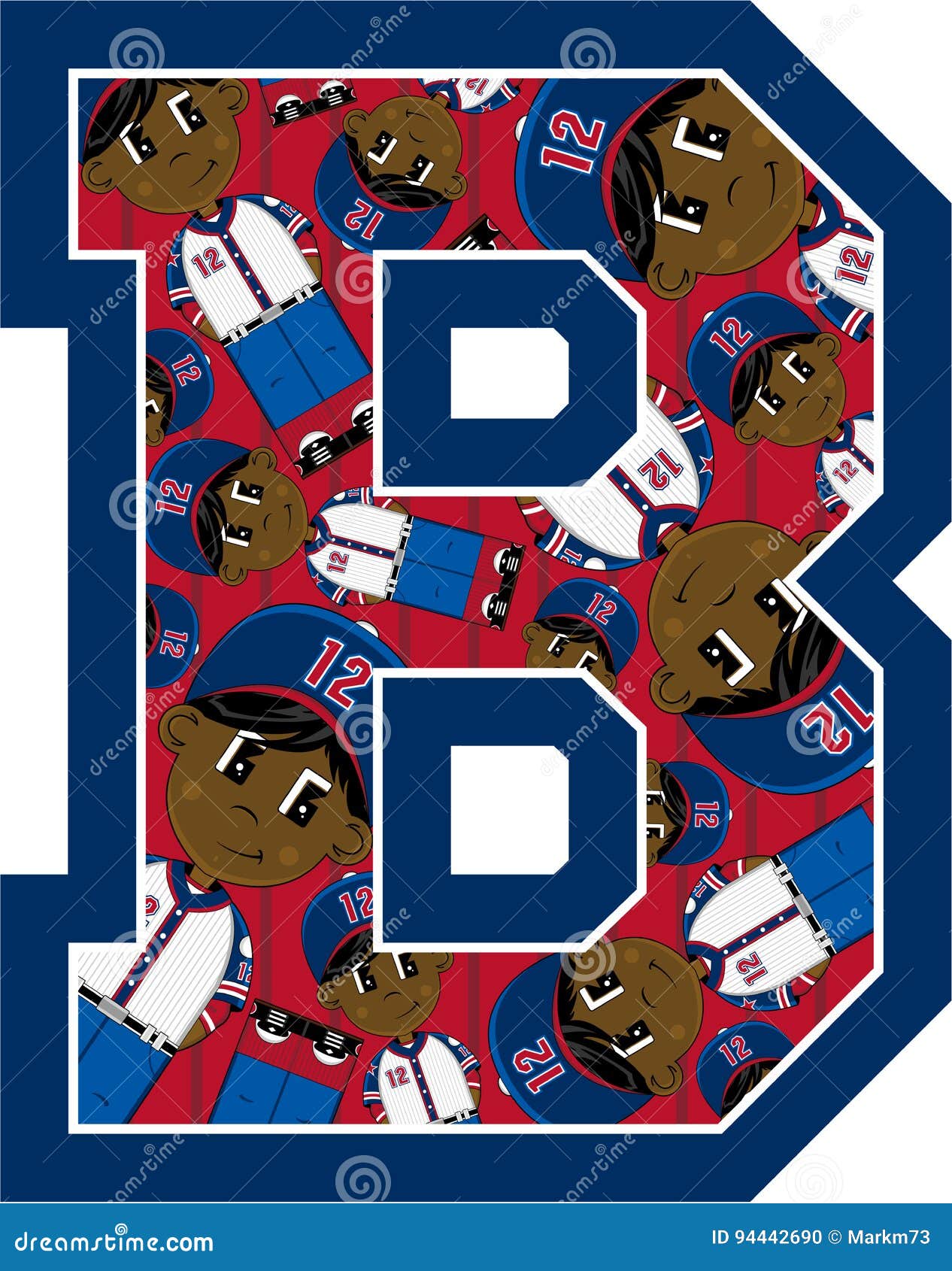 B is for Baseball stock vector. Illustration of baseball - 94442690