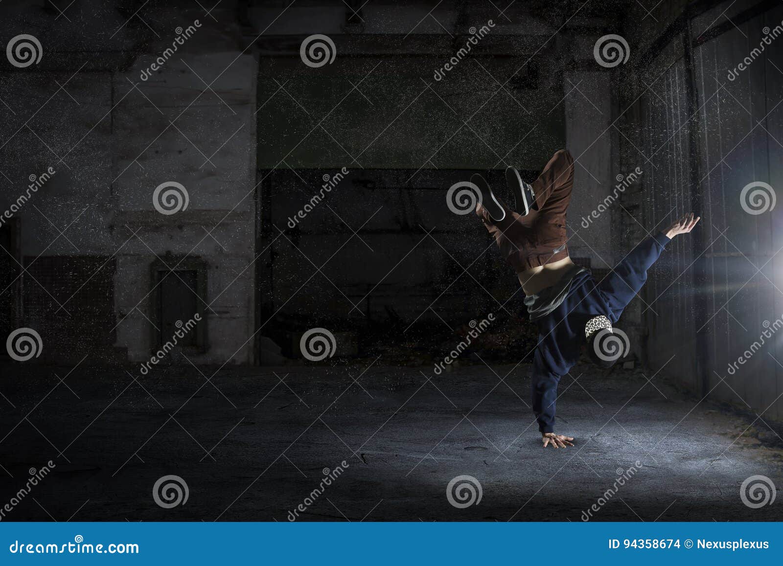 B-boy Performing Some Moves . Mixed Media Stock Photo - Image of ...