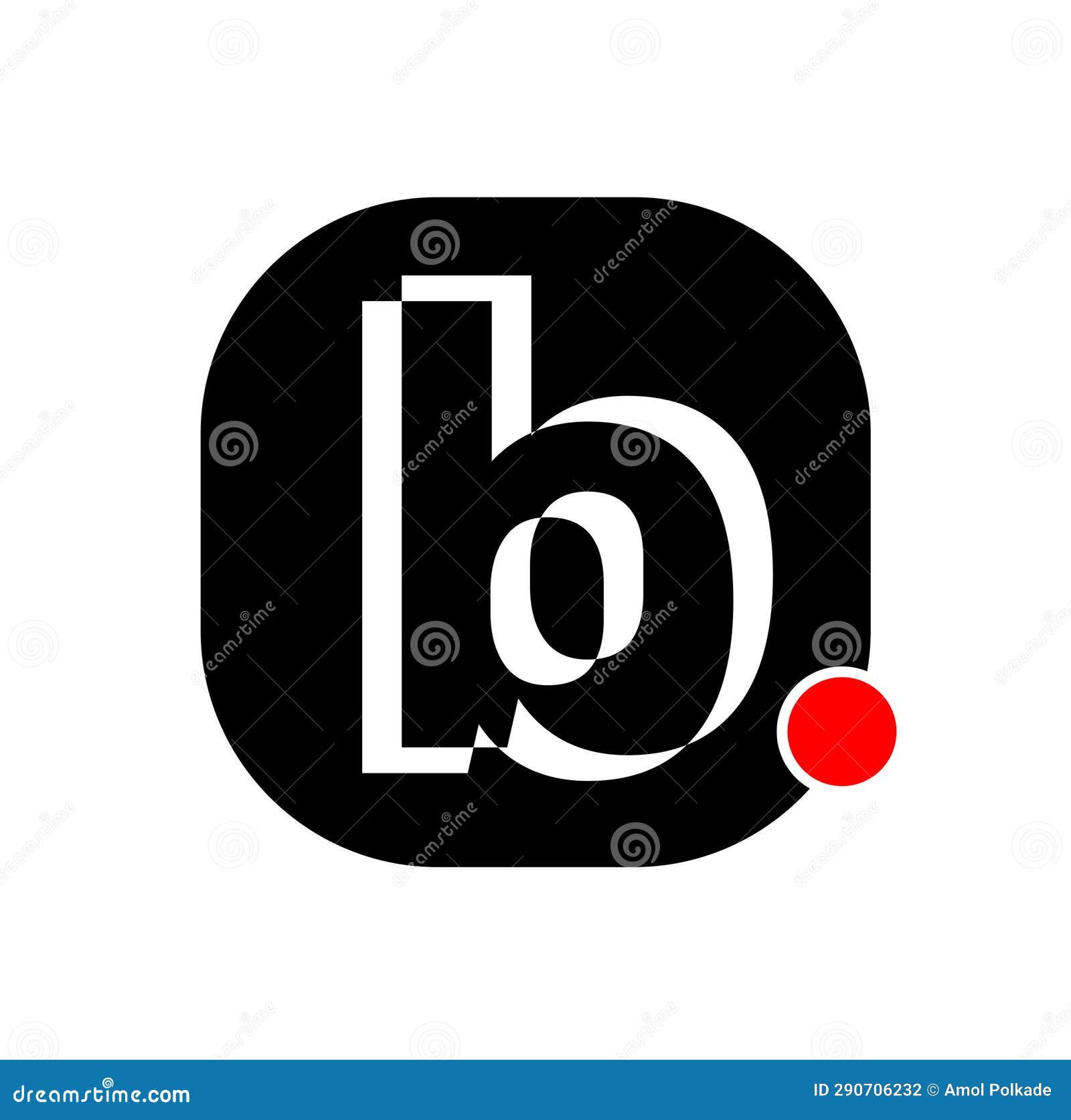 B Brand Name Initial Letter Illustrative Icon Stock Illustration ...