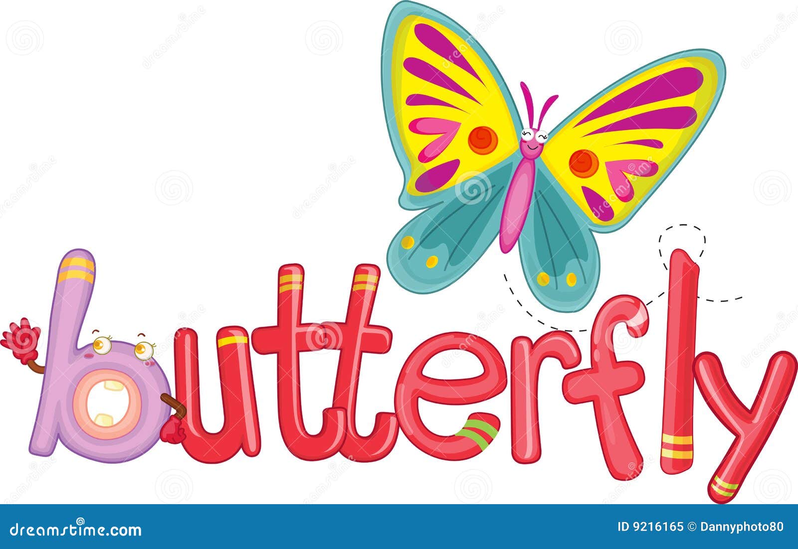 B for butterfly stock illustration. Illustration of spell - 9216165