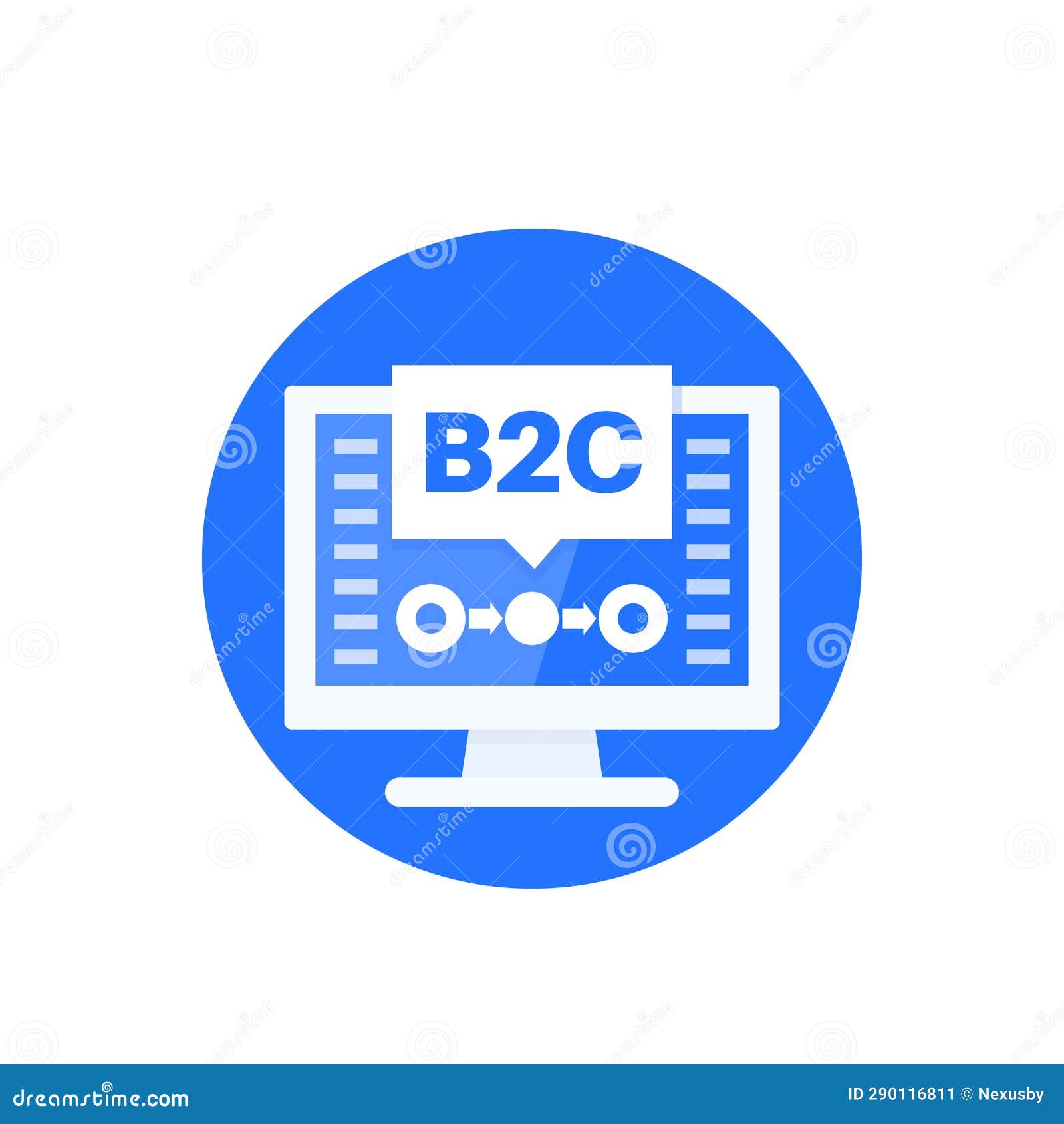 B2c, Business Concept, Vector Icon Stock Illustration - Illustration of ...