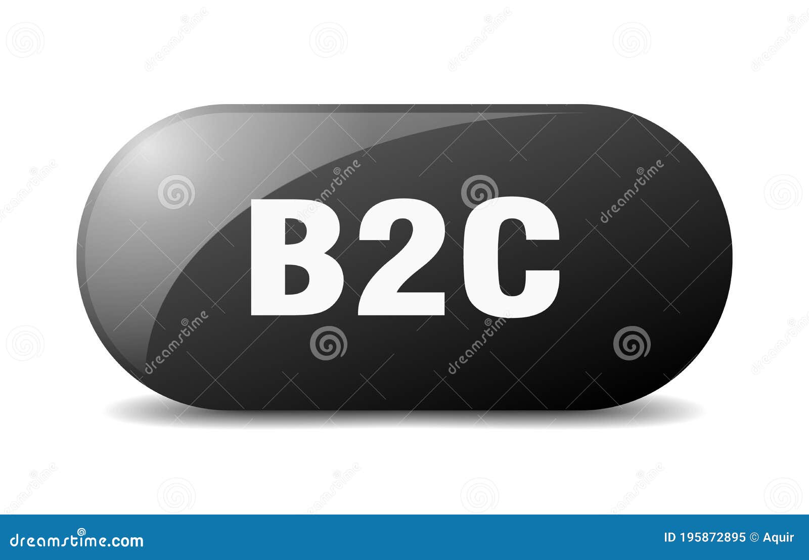 B2c Button. B2c Sign. Key. Push Button. Cartoon Vector | CartoonDealer ...
