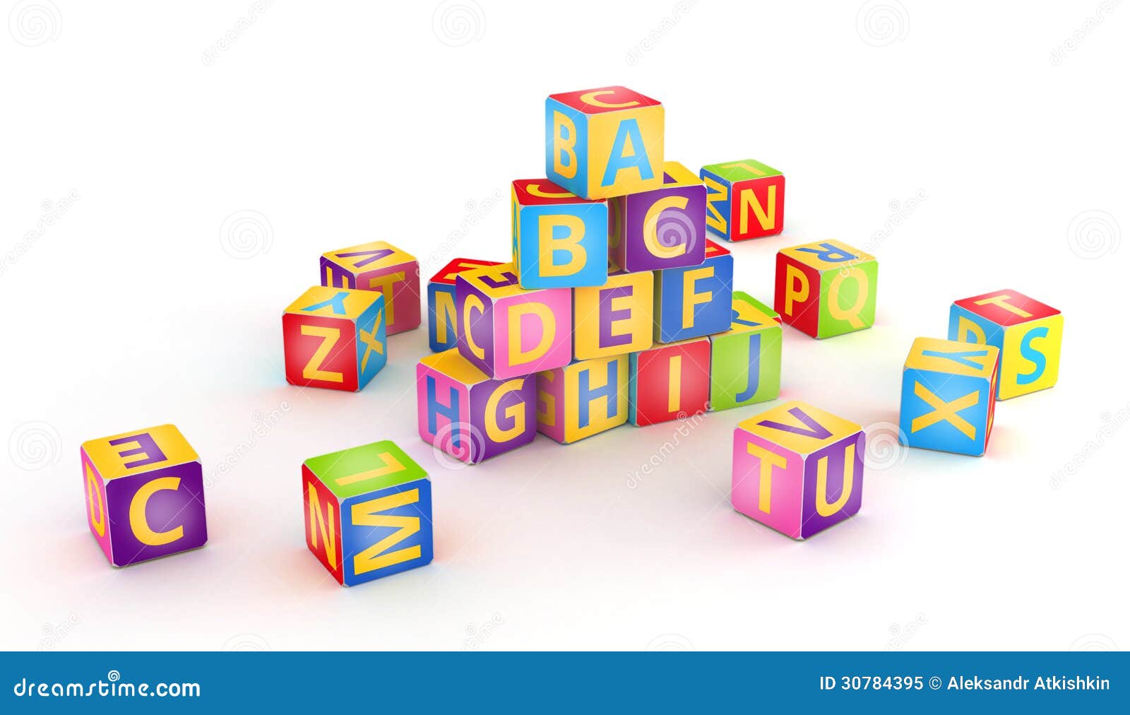 A,B,C cubes pyramide stock illustration. Illustration of kindergarten ...