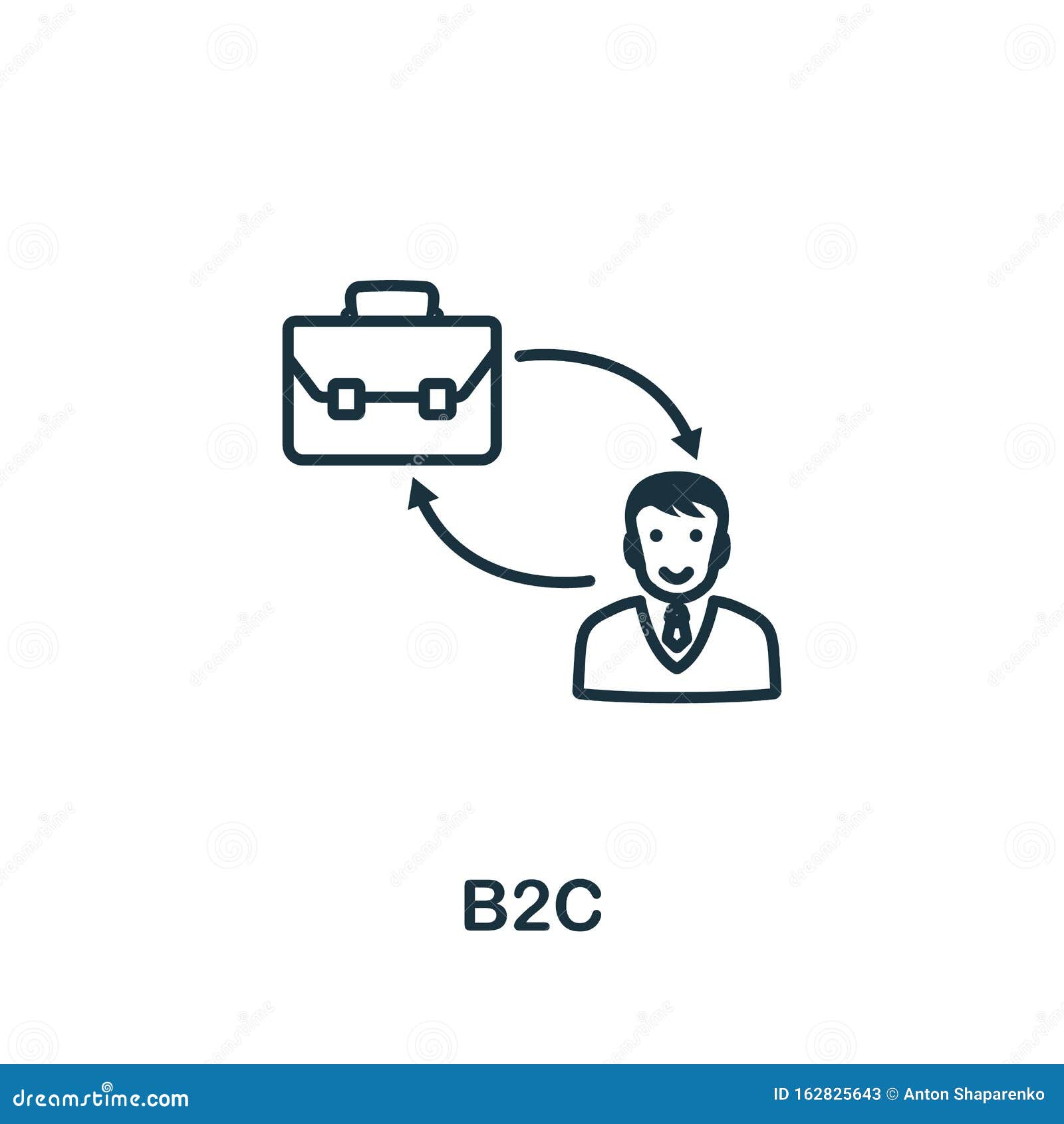 B2C Icon Outline Style. Thin Line Creative B2C Icon for Logo, Graphic ...