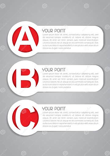 A B C Options Vector Labels Stock Vector - Illustration of explaining ...