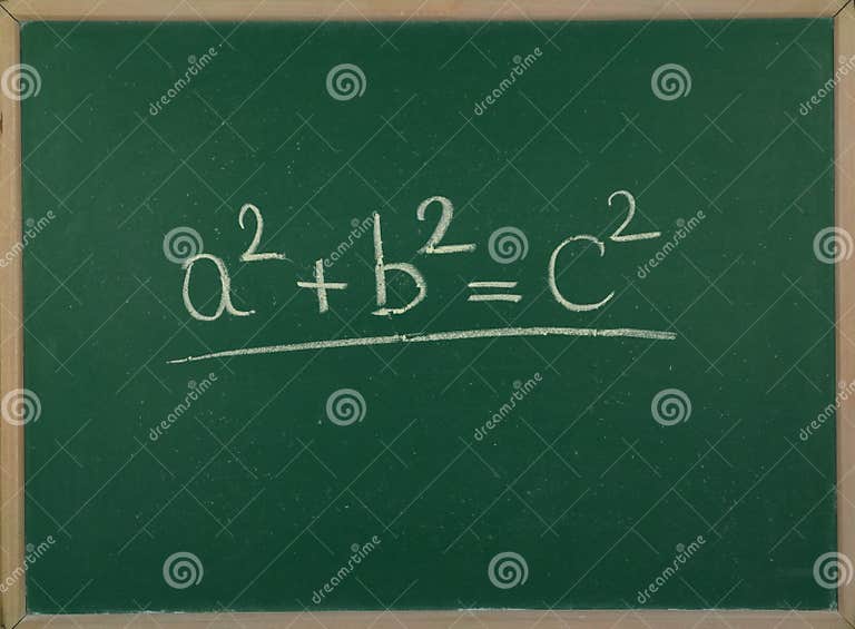 A2+b2=c2. Pythagorean Theorem Stock Photo - Image of handwriting ...