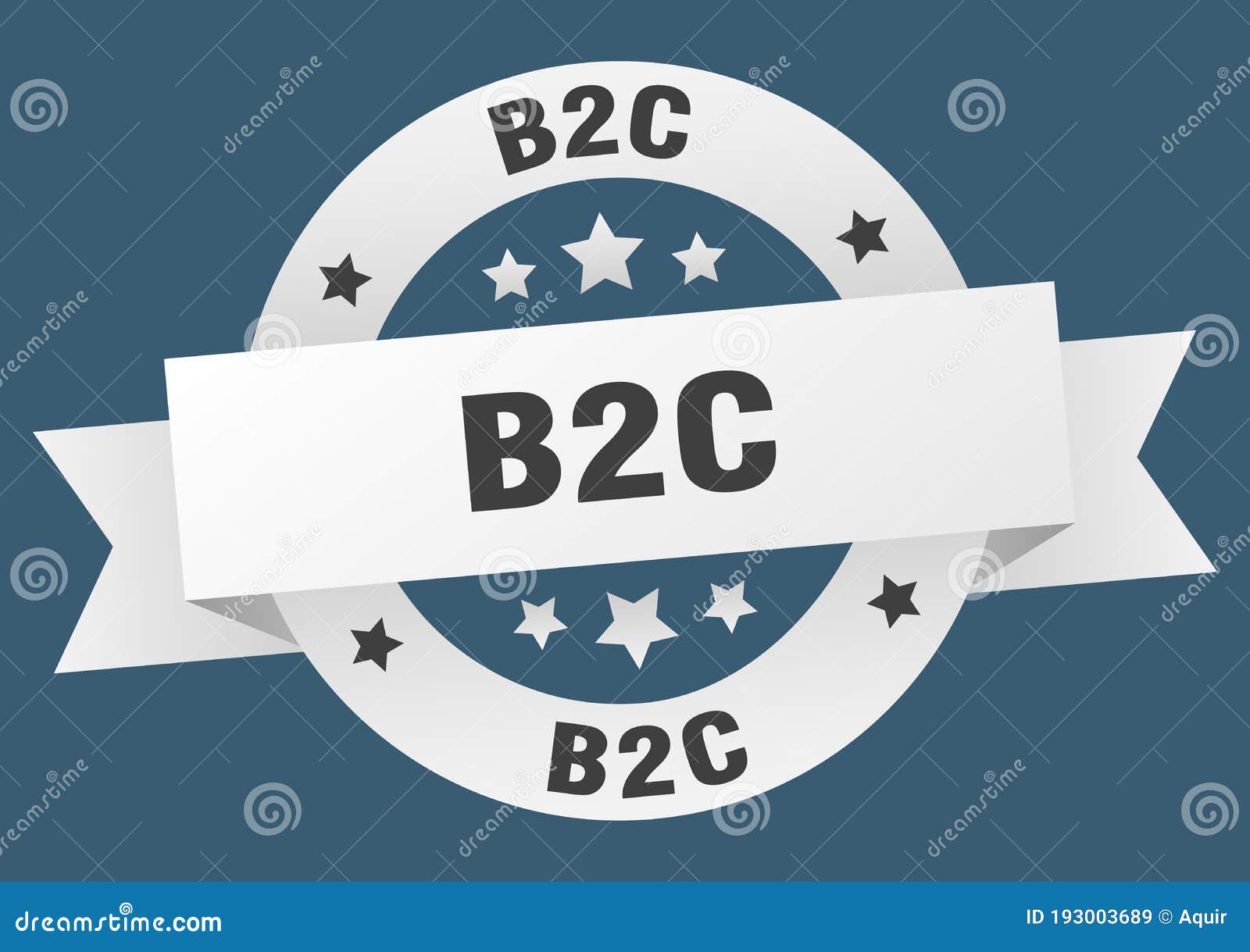 B2c Round Ribbon Isolated Label. B2c Sign Stock Vector - Illustration ...
