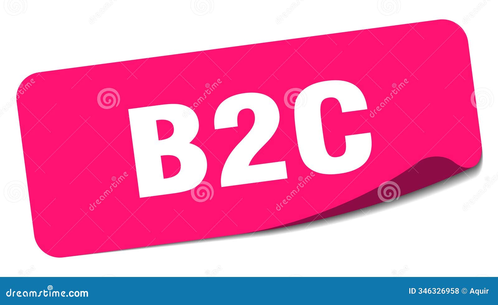 B2c Sticker. B2c Label Vector Illustration | CartoonDealer.com #346326958