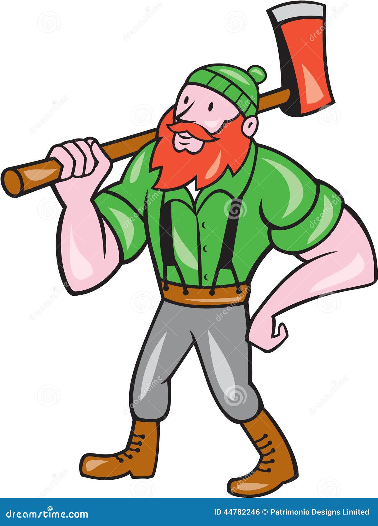 Bûcheron Isolated Cartoon De Paul Bunyan Illustration de Vecteur ...