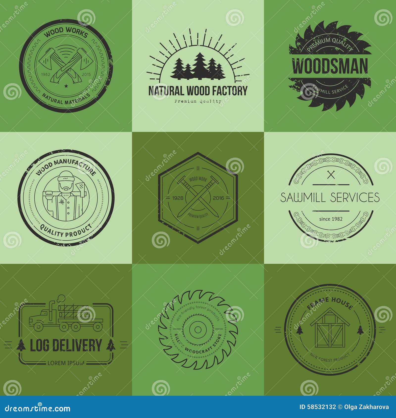 Bûcheron Logos illustration de vecteur. Illustration du hache - 58532132