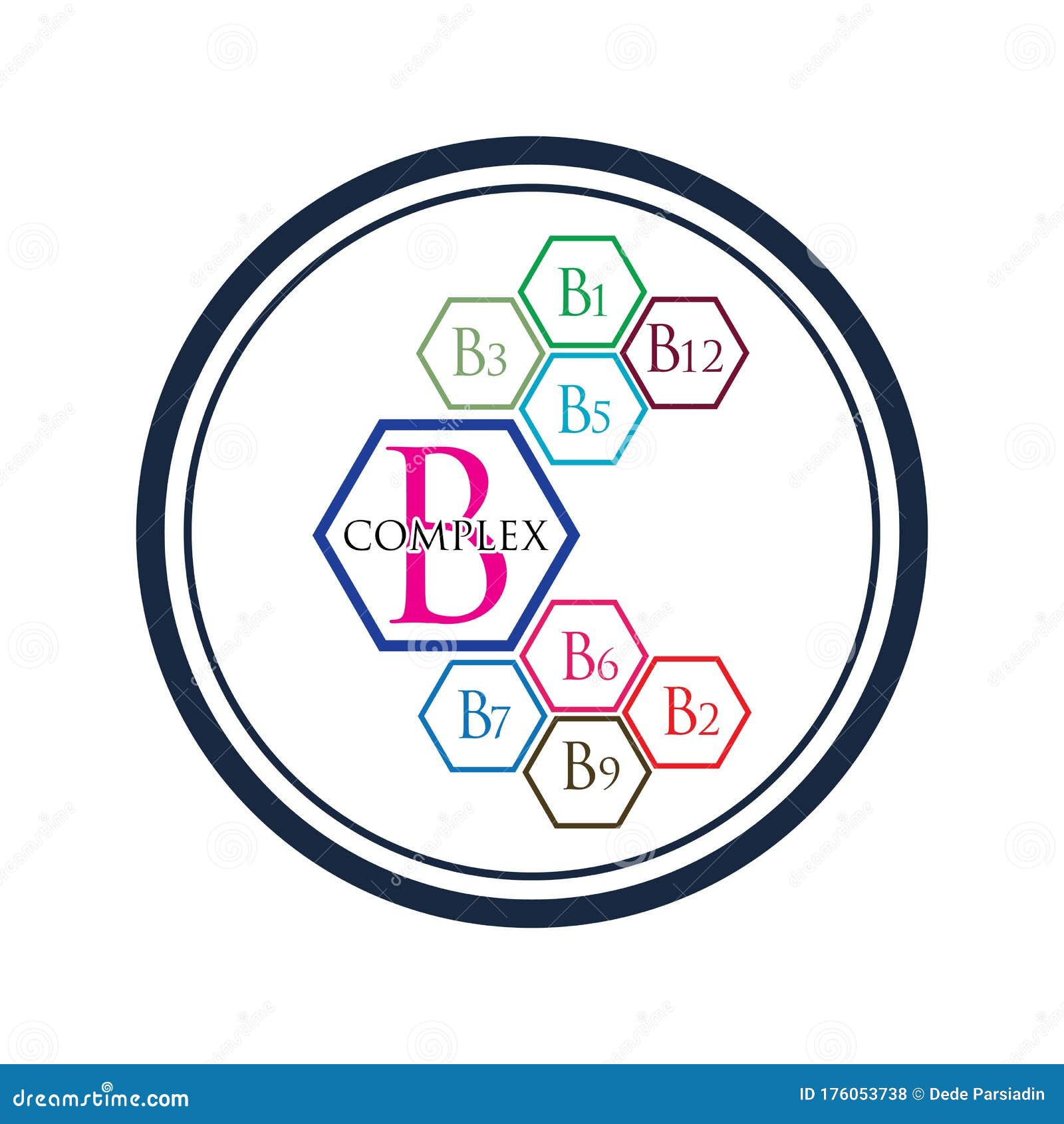B complex stock vector. Illustration of pill, yellow - 176053738