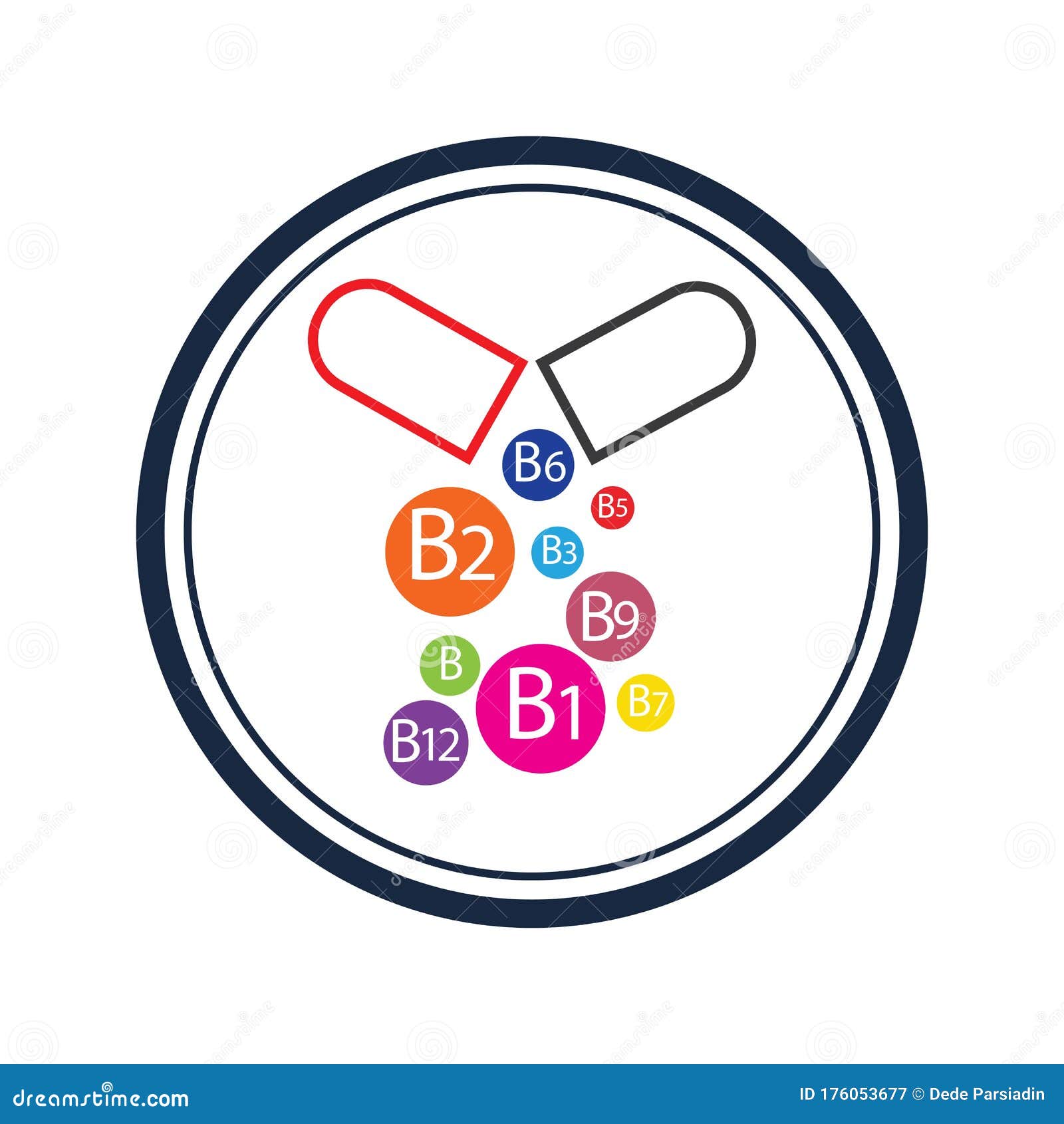 B complex stock vector. Illustration of tablet, calcium - 176053677