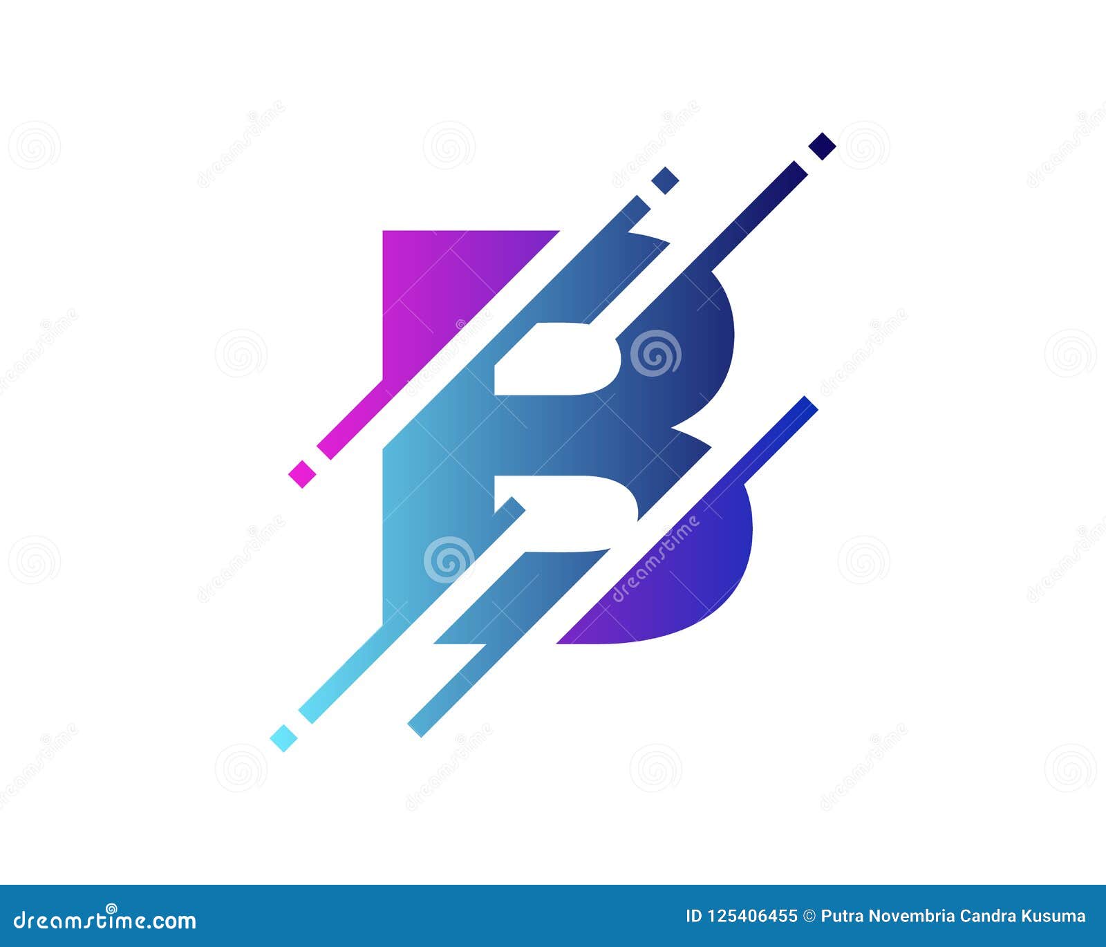 B Digital Letter Pixel Logo Icon Design Stock Vector - Illustration of ...