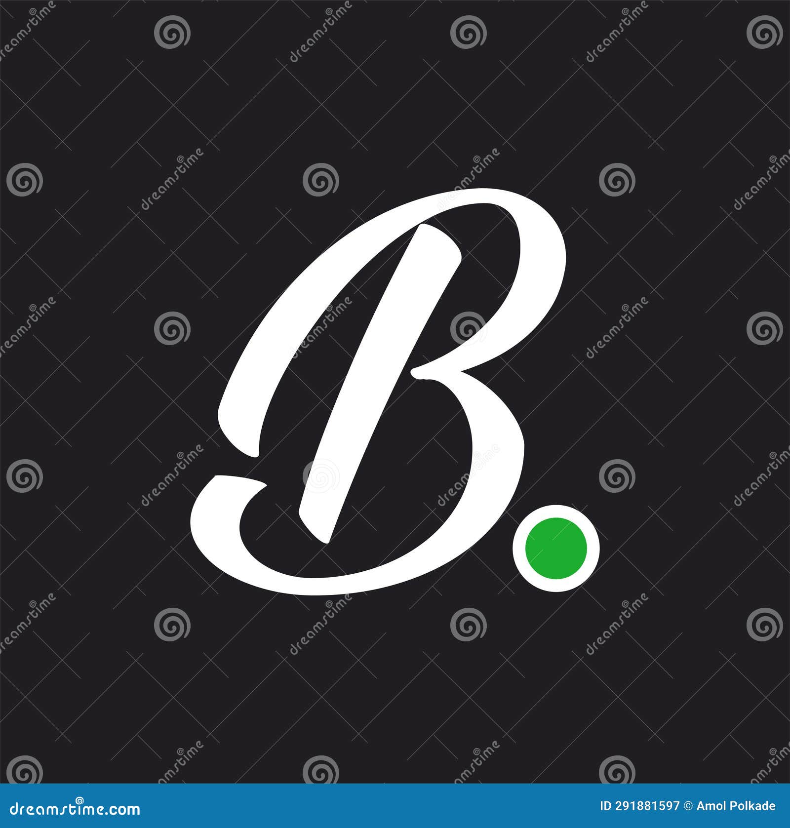 B Dot Brand Name Initial Letter Icon Stock Vector - Illustration of ...