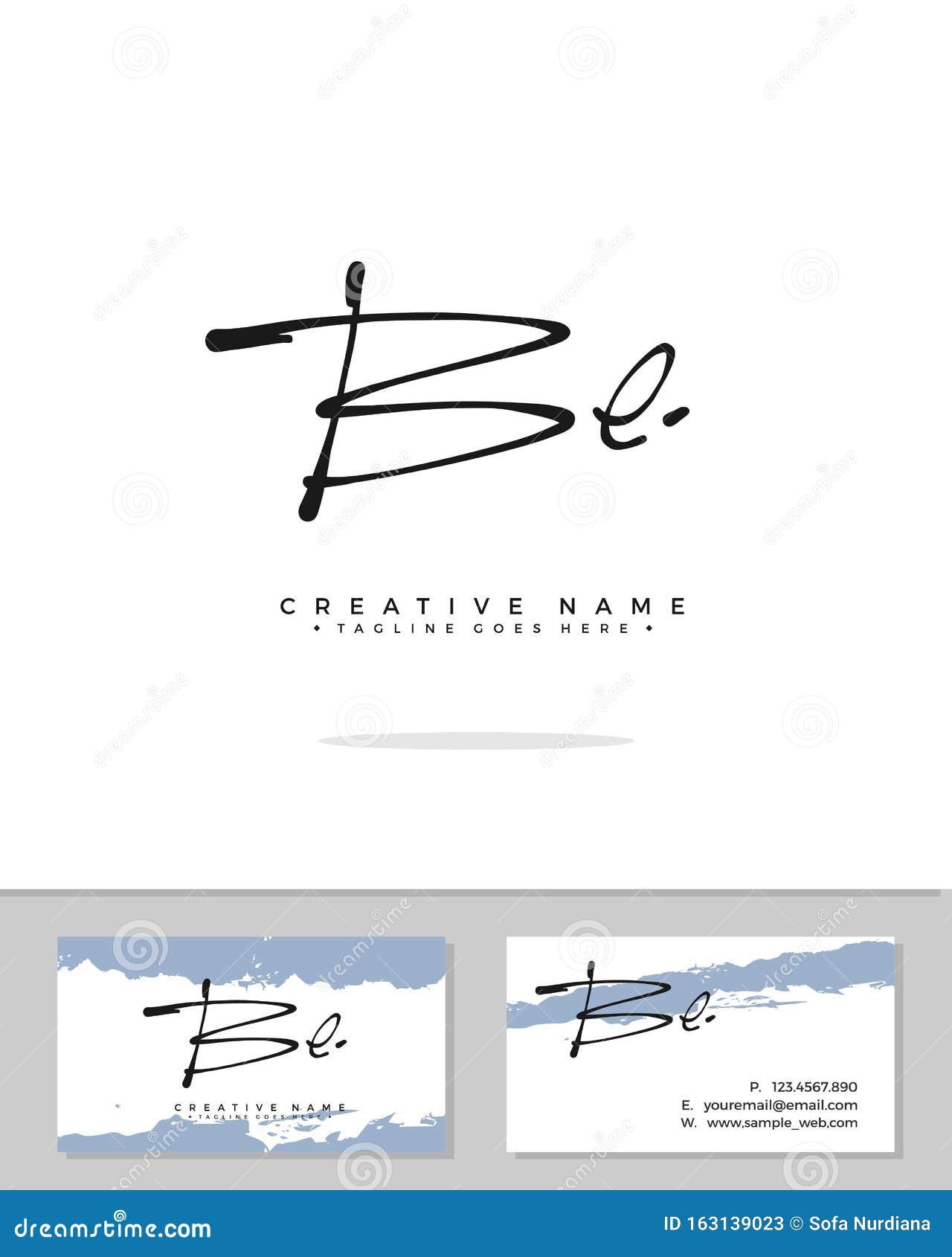 B E BE Initial Logo Signature Vector. Handwriting Concept Logo. Stock ...