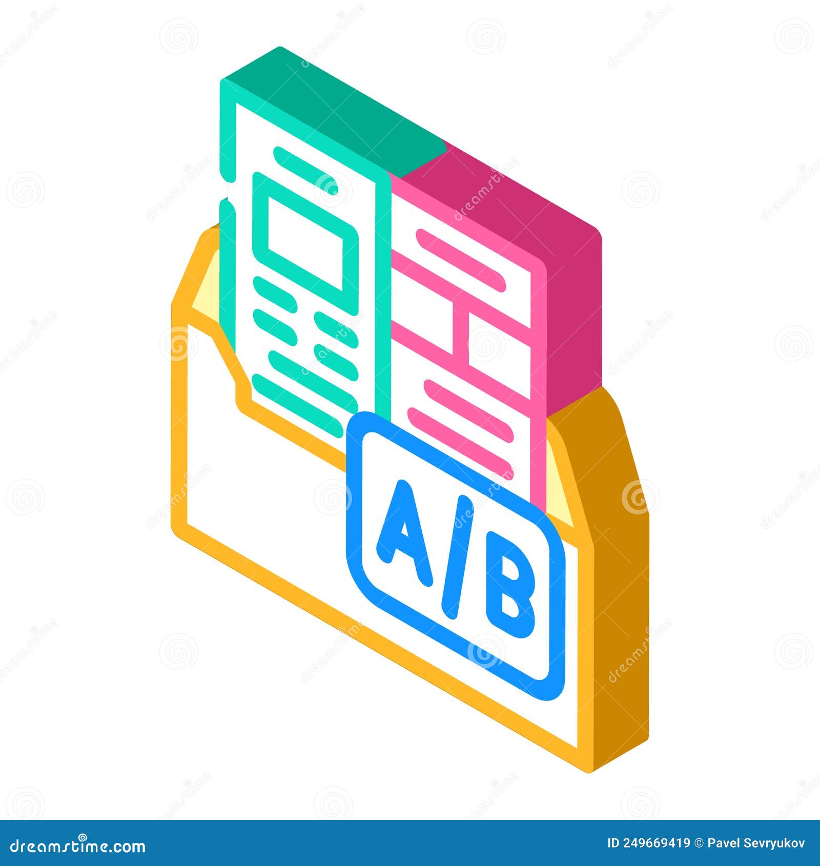 B. E-Mail-Split-Test-Icon-Vektorbild Vektor Abbildung - Illustration ...