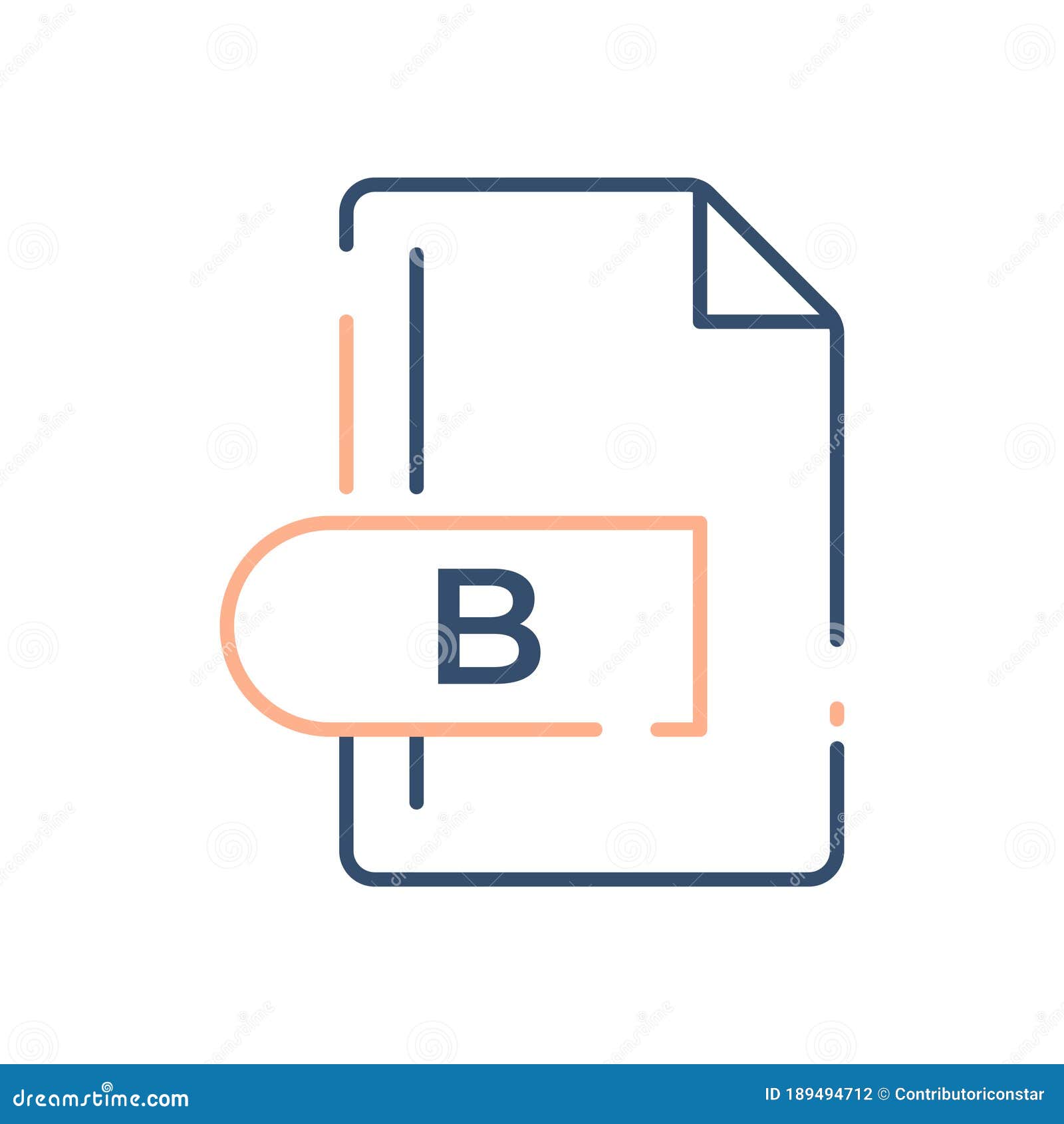 B File Format Icon. B File Format Extension Filled Icon Stock Vector ...