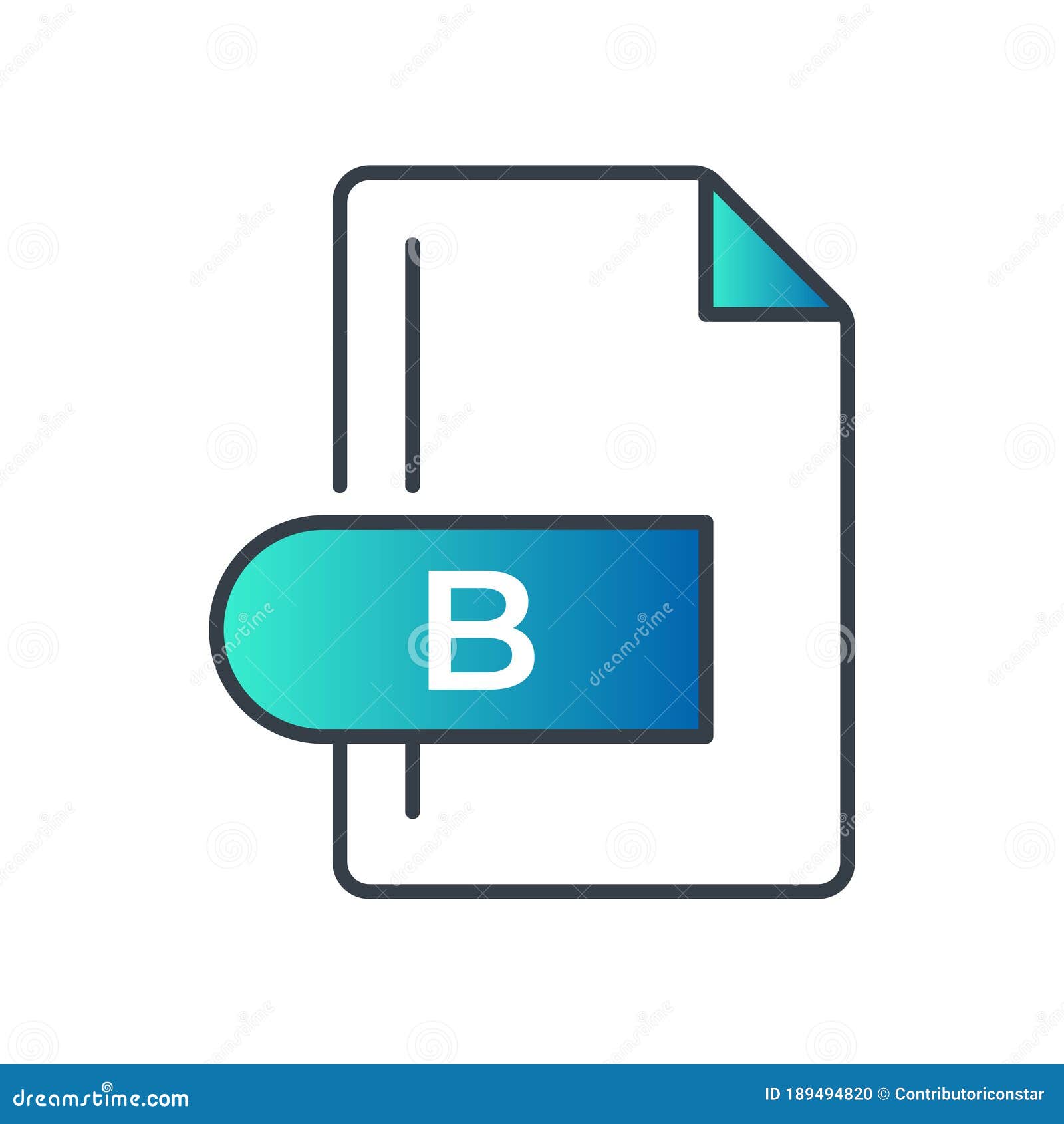 B File Format Icon. B File Format Extension Gradiant Icon Stock Vector ...