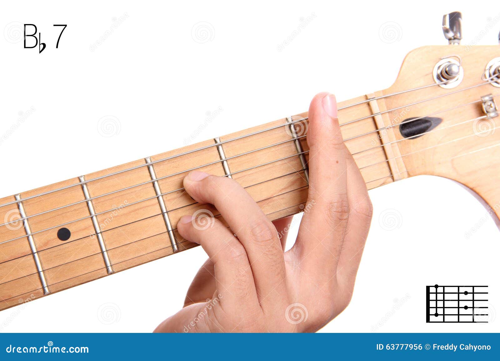 B Flat 7 Guitar Chord Bb11 Add(7) Guitar Chord | Bb Dominant Eleventh