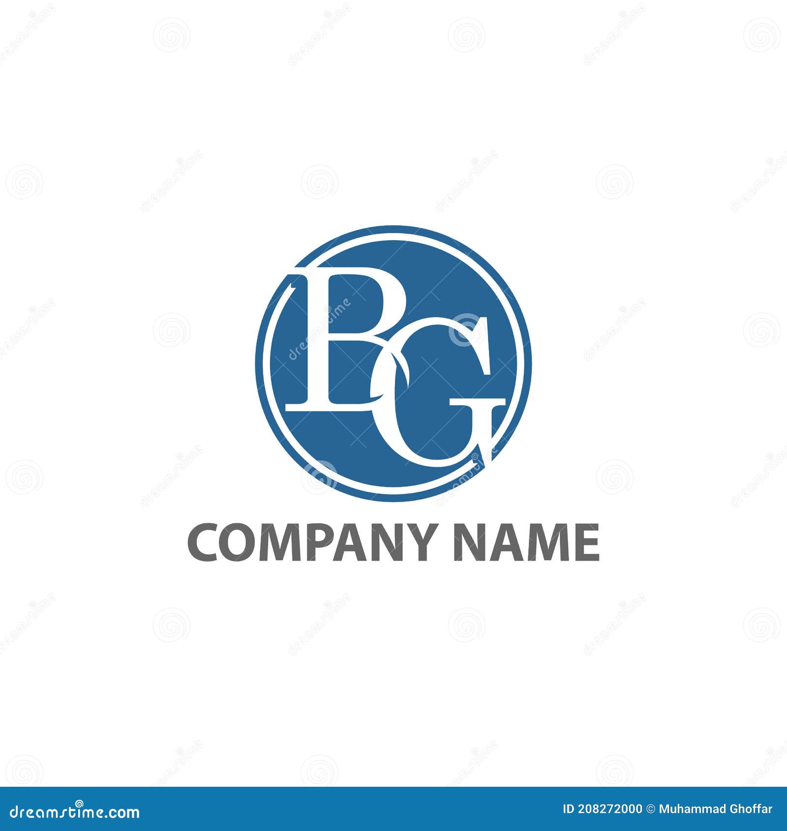 B, G, BG Letter Logo Business Professional Logo Template Stock Vector ...