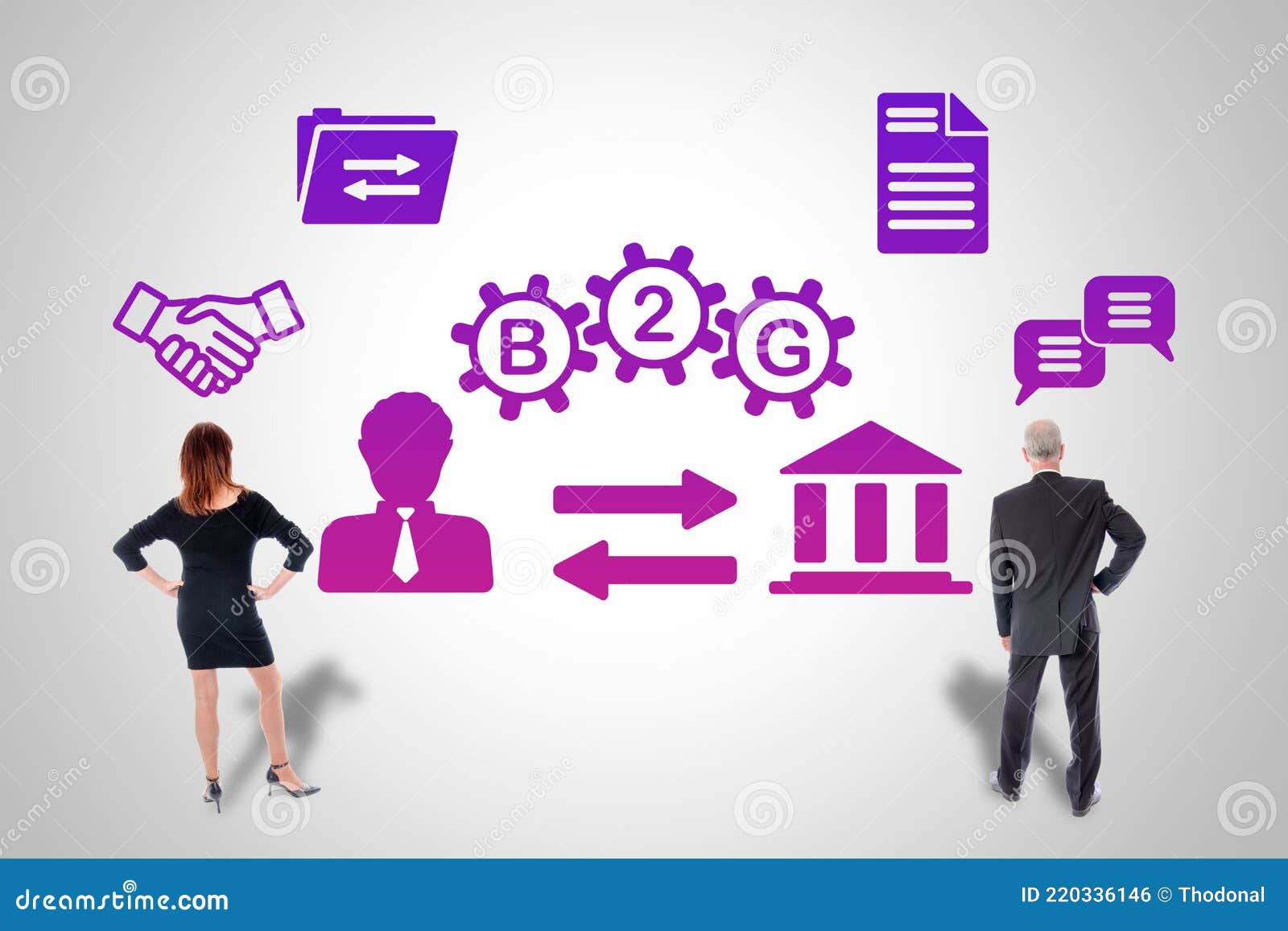 B2g Concept Watched by Business People Stock Photo - Image of corporate ...