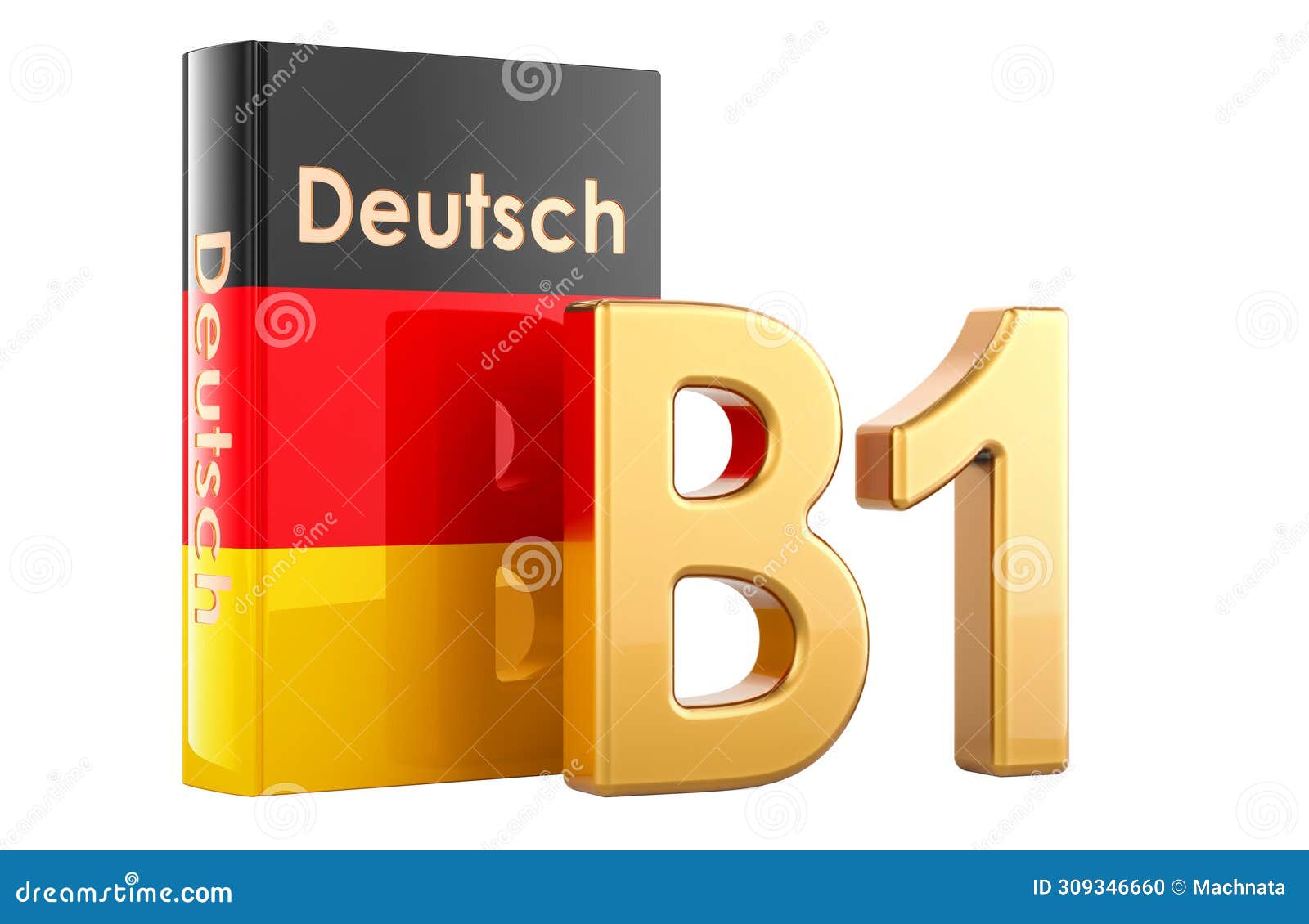 B1 German Level, Concept. B1 Intermediate, 3D Rendering Stock ...