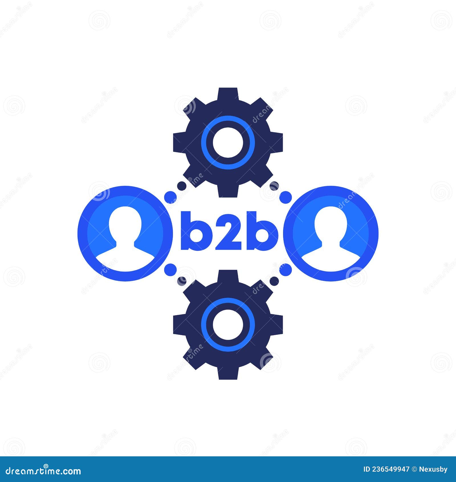 B2B Icon, Business To Business Vector Design Stock Vector ...