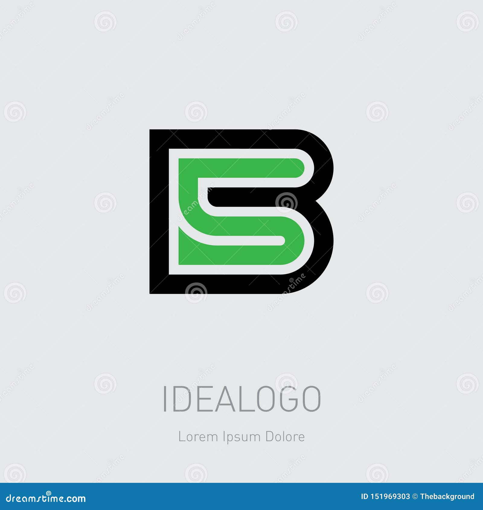 B and 5 Initial Logo. B5 Initial Monogram Logotype. 5B - Design Element ...
