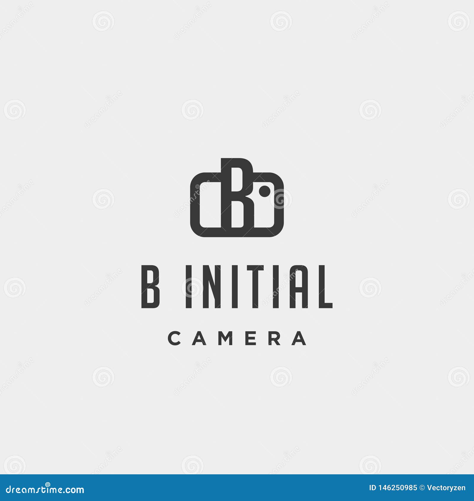 B Initial Photography Logo Template Vector Design Stock Vector ...