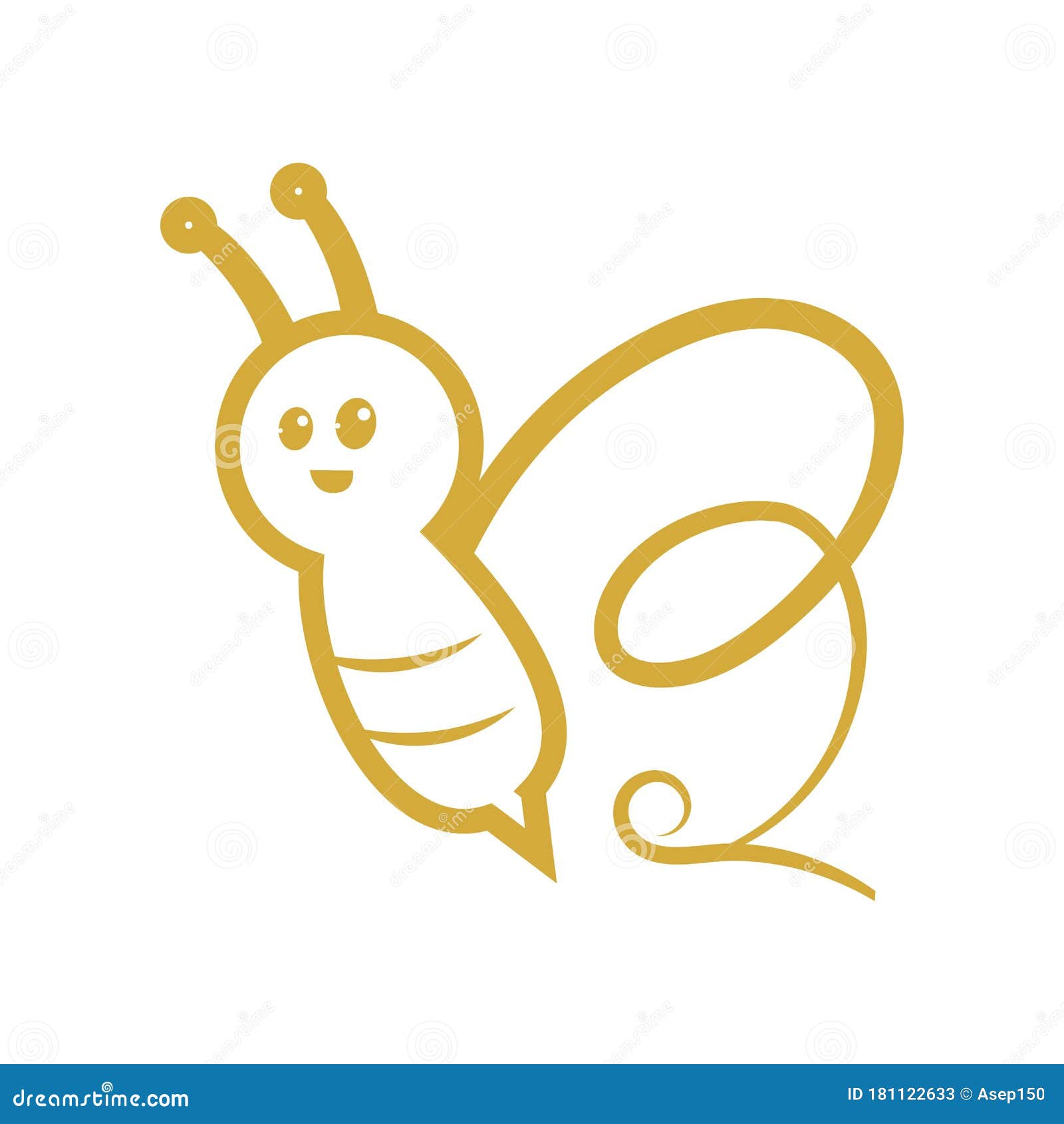 B Initials in Bee Shape Logo and Icon Stock Vector - Illustration of ...