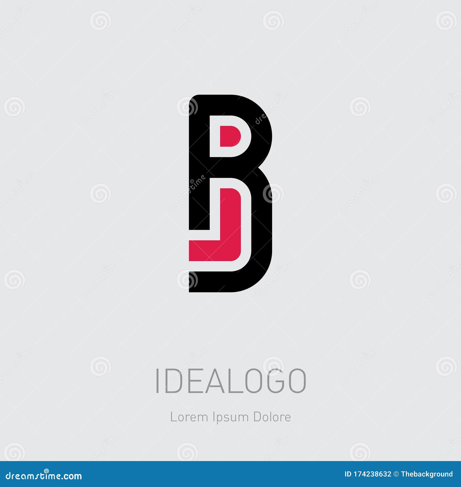 B and J - Initials or Logo. BJ - Monogram or Logotype Stock Vector ...