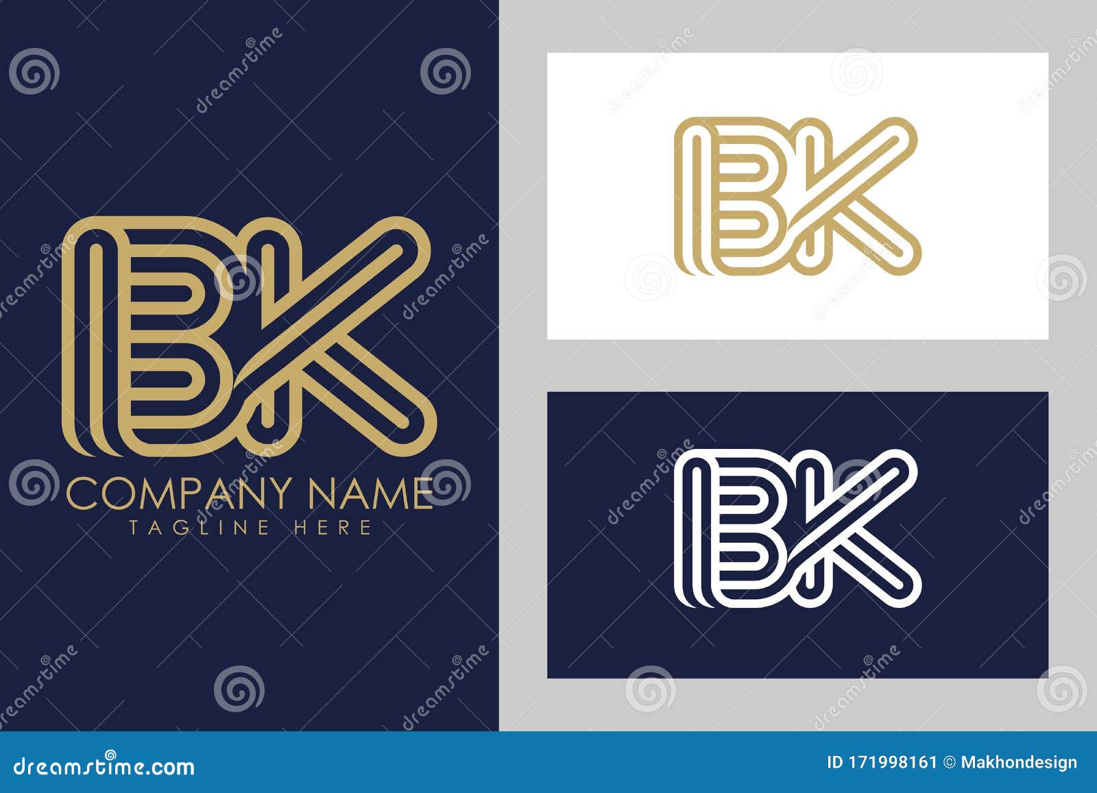 B and K Combination Lines Letter Logo. Creative Line Letters Design ...