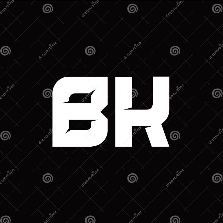 B K Letter Monogram Style Initial Logo Template Stock Vector ...