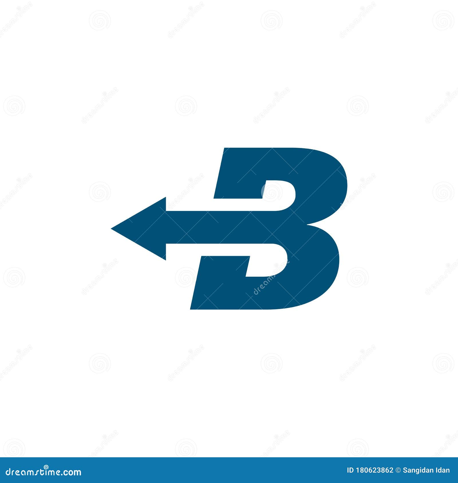 B Letter Arrow Logo Icon Vector Illustration Stock Vector - Illustration of concept, symbol ...