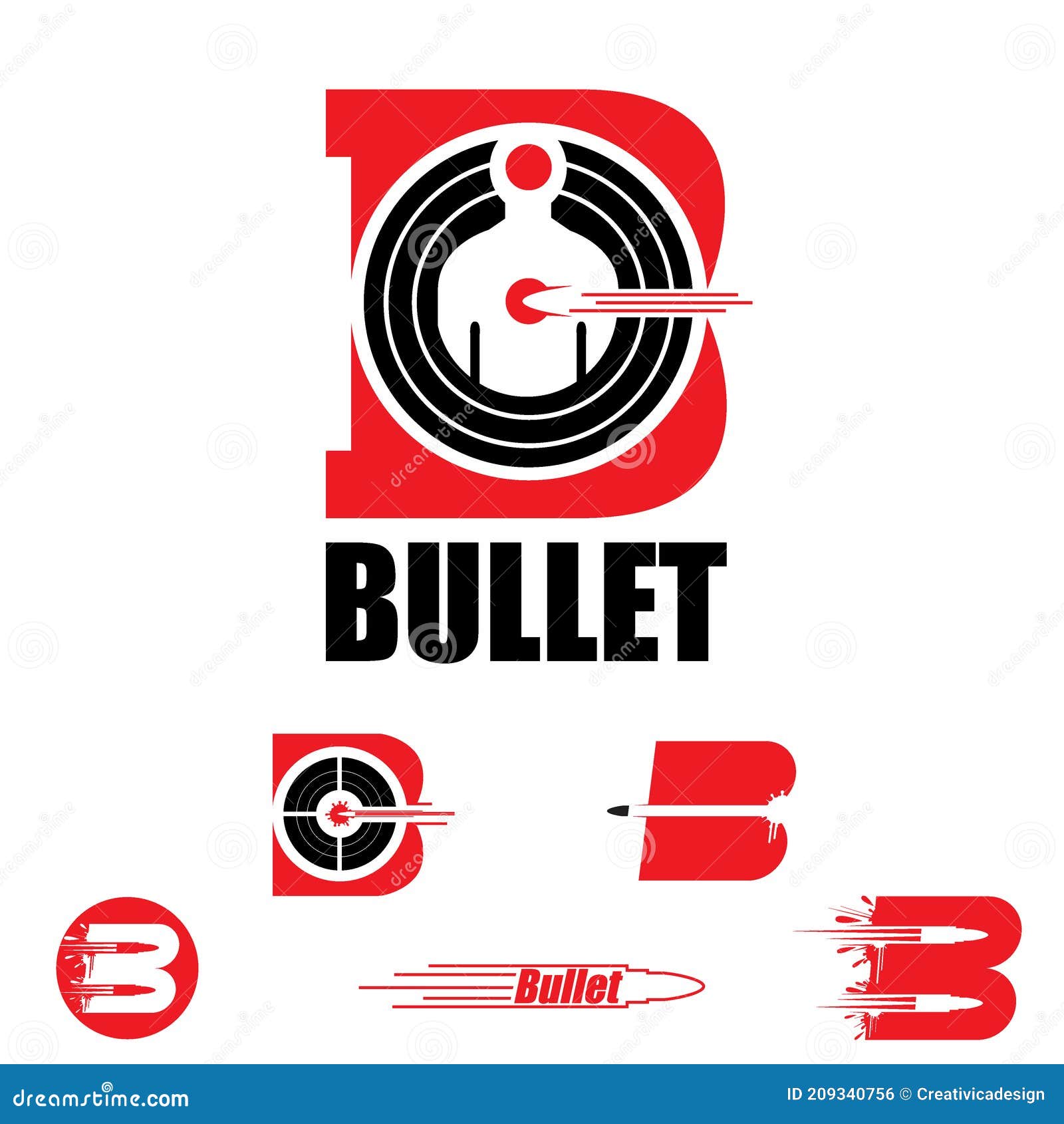 B Letter Based Symbol Bullet and Target Concept Set Stock Vector ...