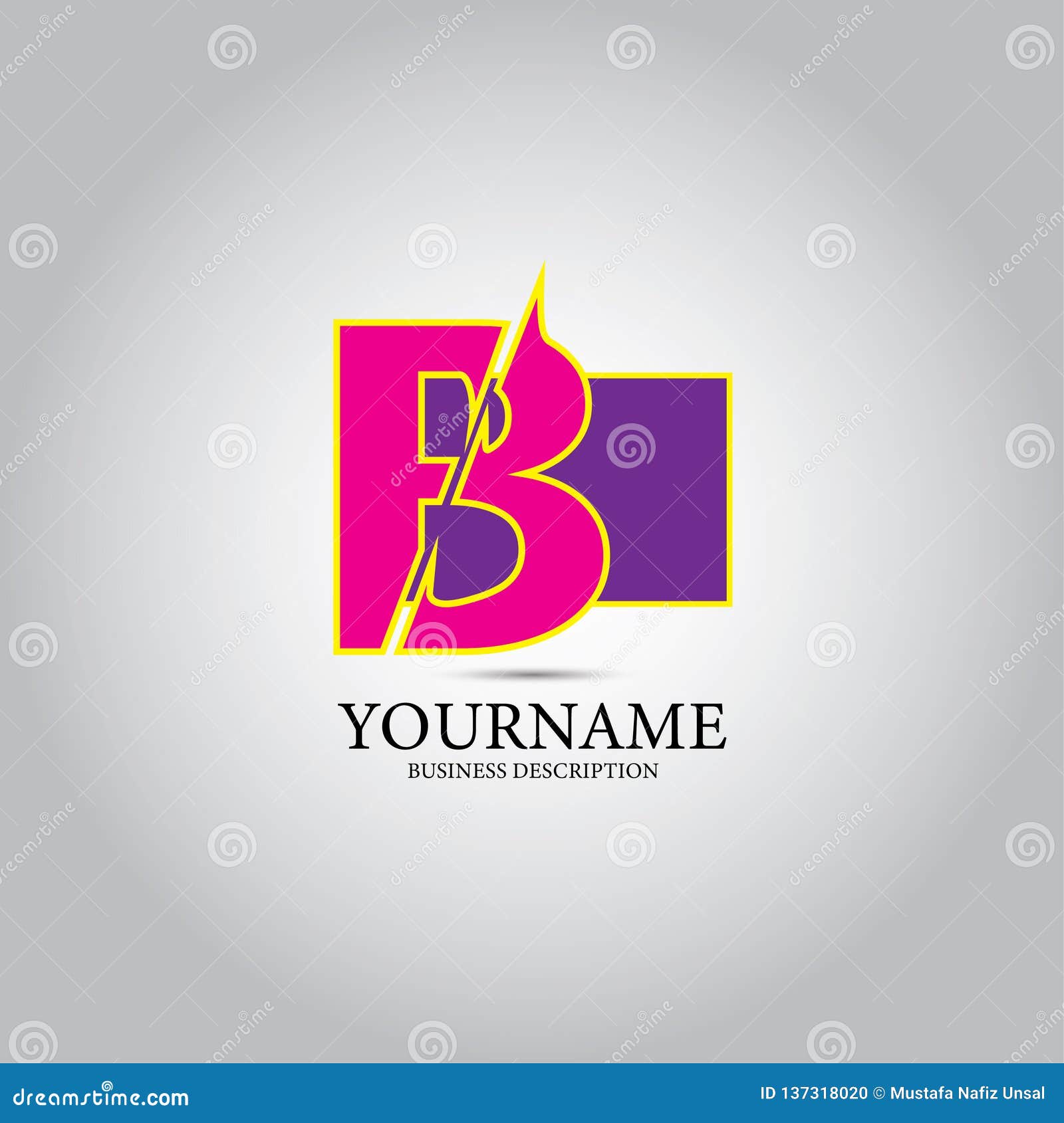 B Letter Broken Logo stock illustration. Illustration of element ...