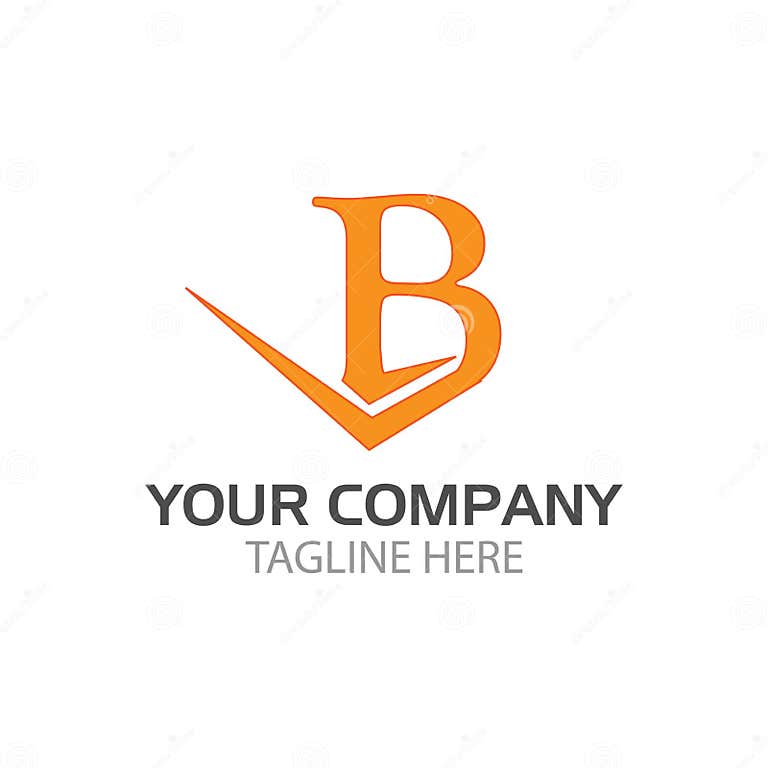 B Letter Check Mark. Illustration in Vector Format Stock Vector ...