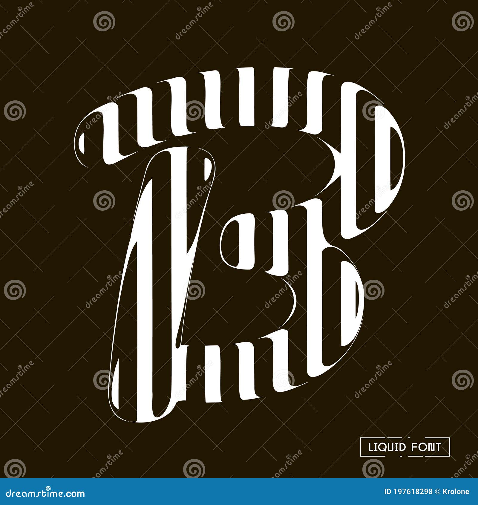 B Letter Formed by Parallel Lines. a Letter Made of Glass through Which ...