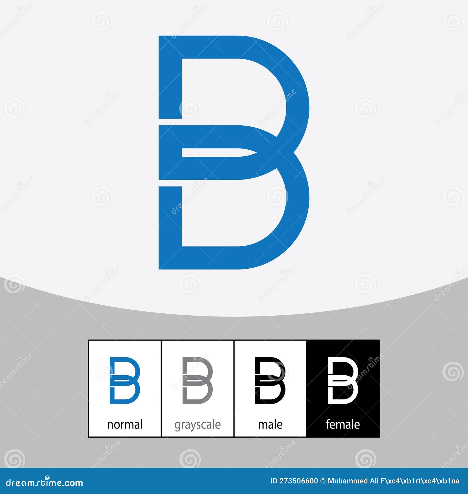 B Letter Logo. Blue Color stock vector. Illustration of background ...