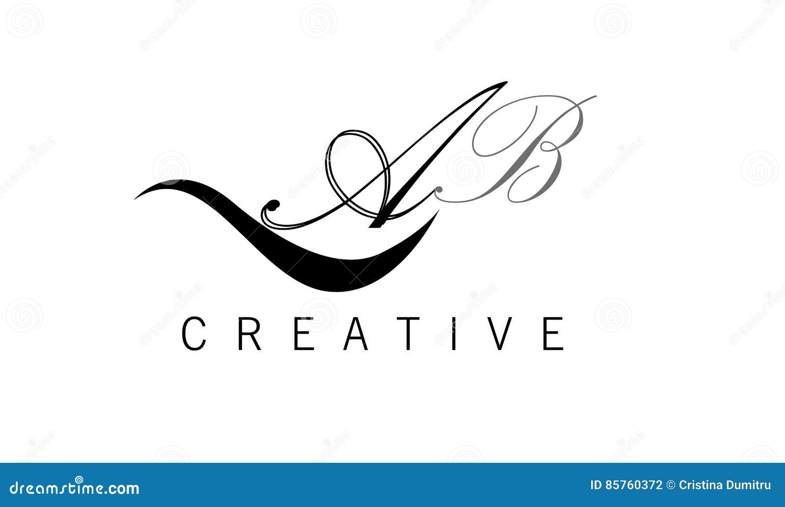 A B Letter Logo Design. Creative AB Letters Icon Stock Vector ...