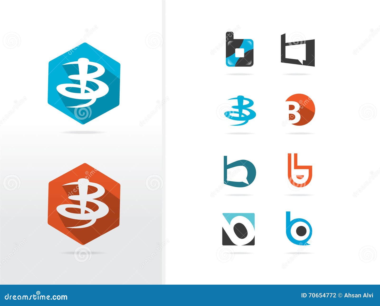 B letter Logo Design stock vector. Illustration of bubble - 70654772