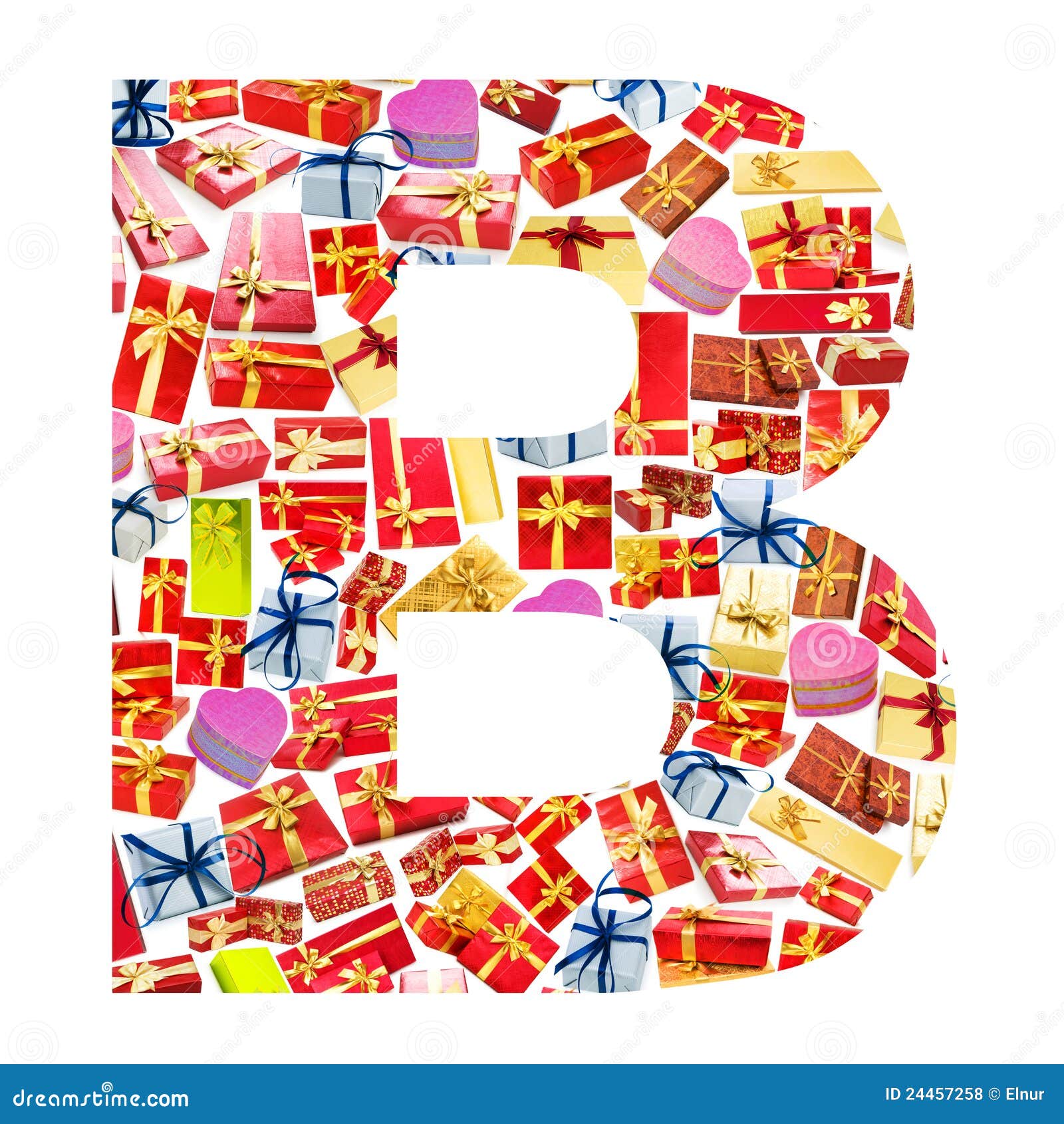 B Letter made of giftboxes stock photo. Image of anniversary - 24457258