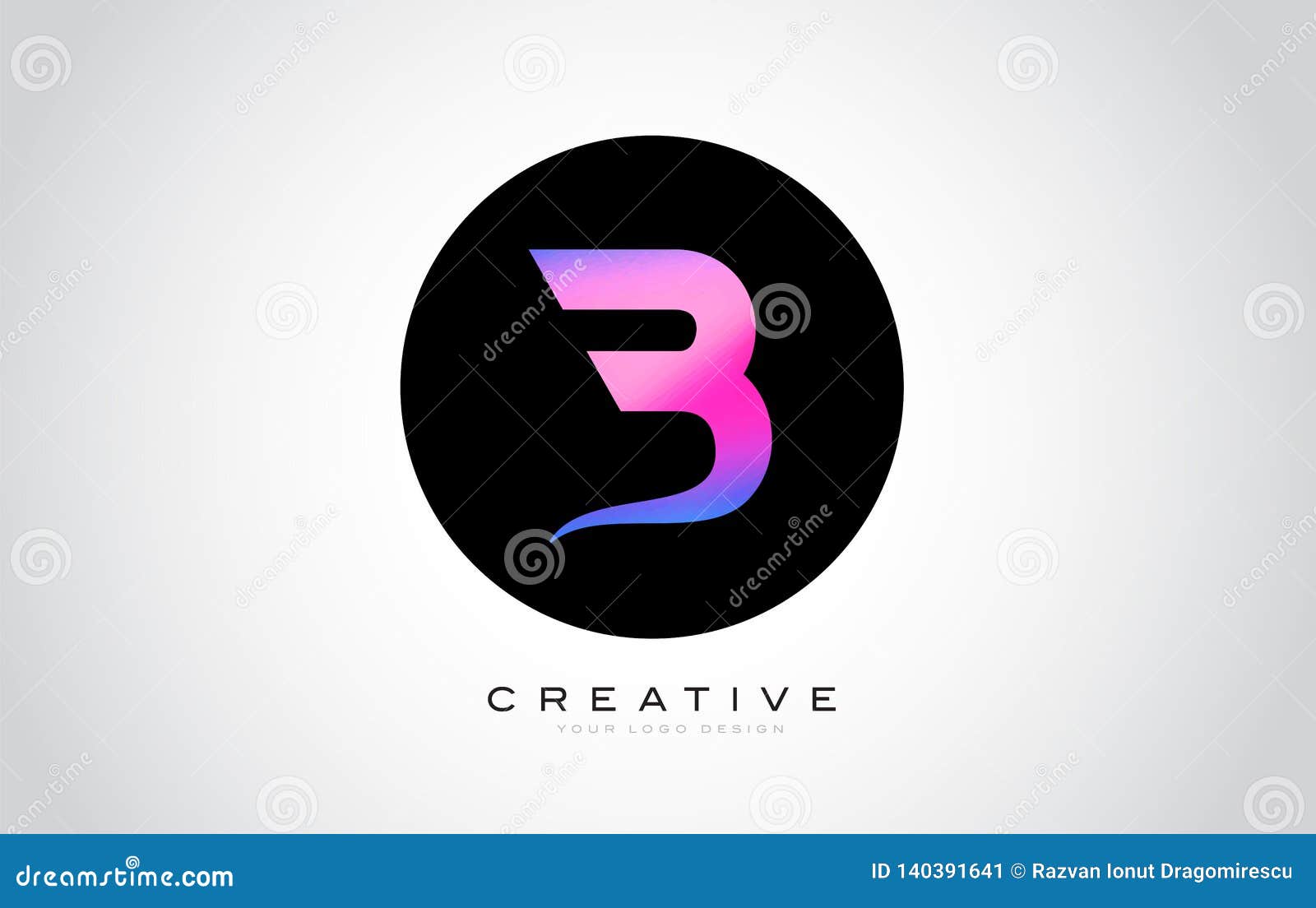 B Letter Monogram Logo Design. Modern B Icon with Creative Beautiful ...