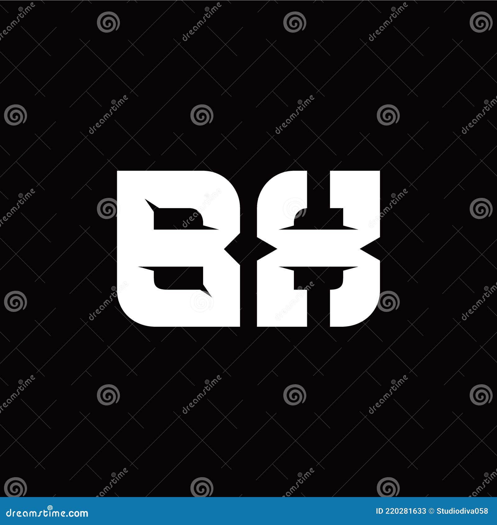 B X Letter Monogram Style Initial Logo Template Stock Image - Image of ...