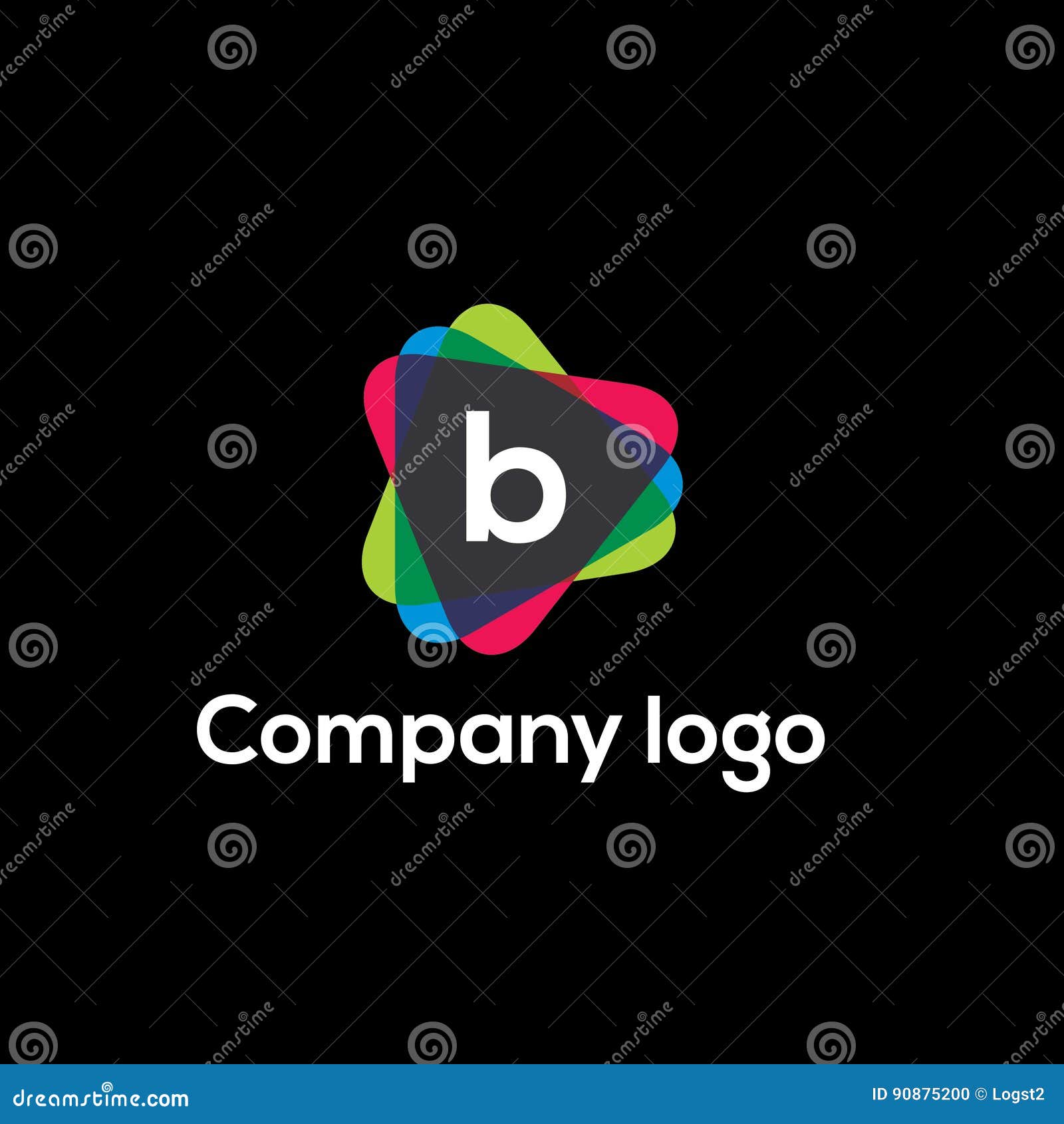 B Letter Multimedia Vector Logo Design Stock Vector - Illustration of ...