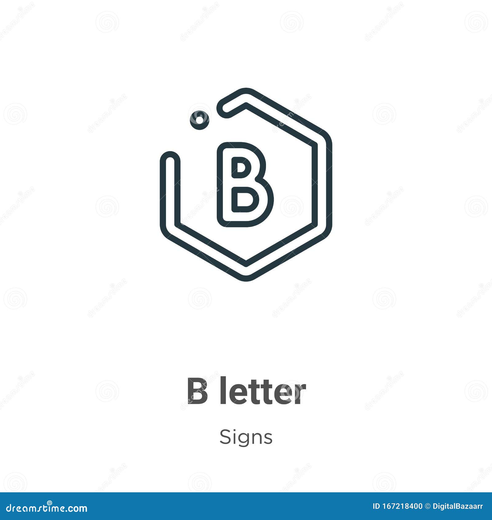 B Letter Outline Vector Icon. Thin Line Black B Letter Icon, Flat ...