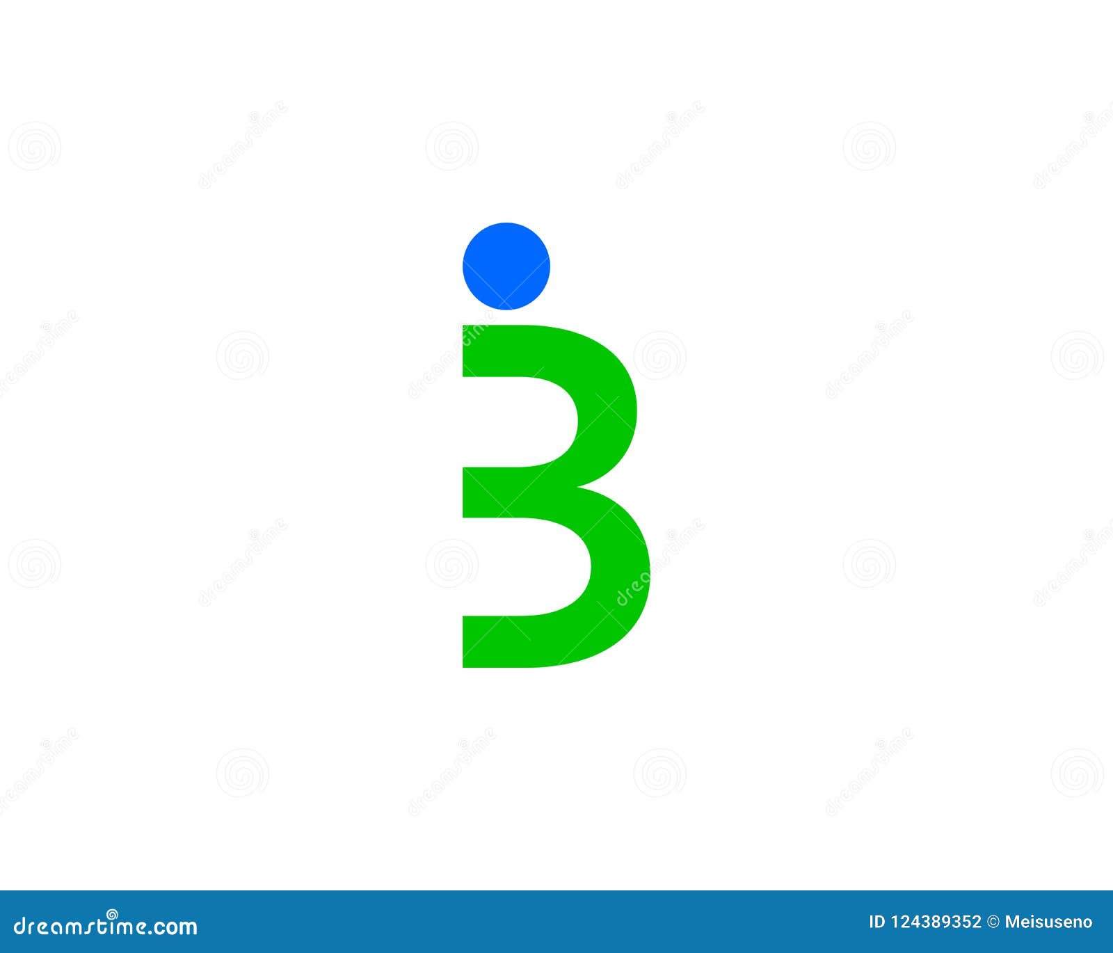 B Letter People Logo Vector Illustration | CartoonDealer.com #124389352