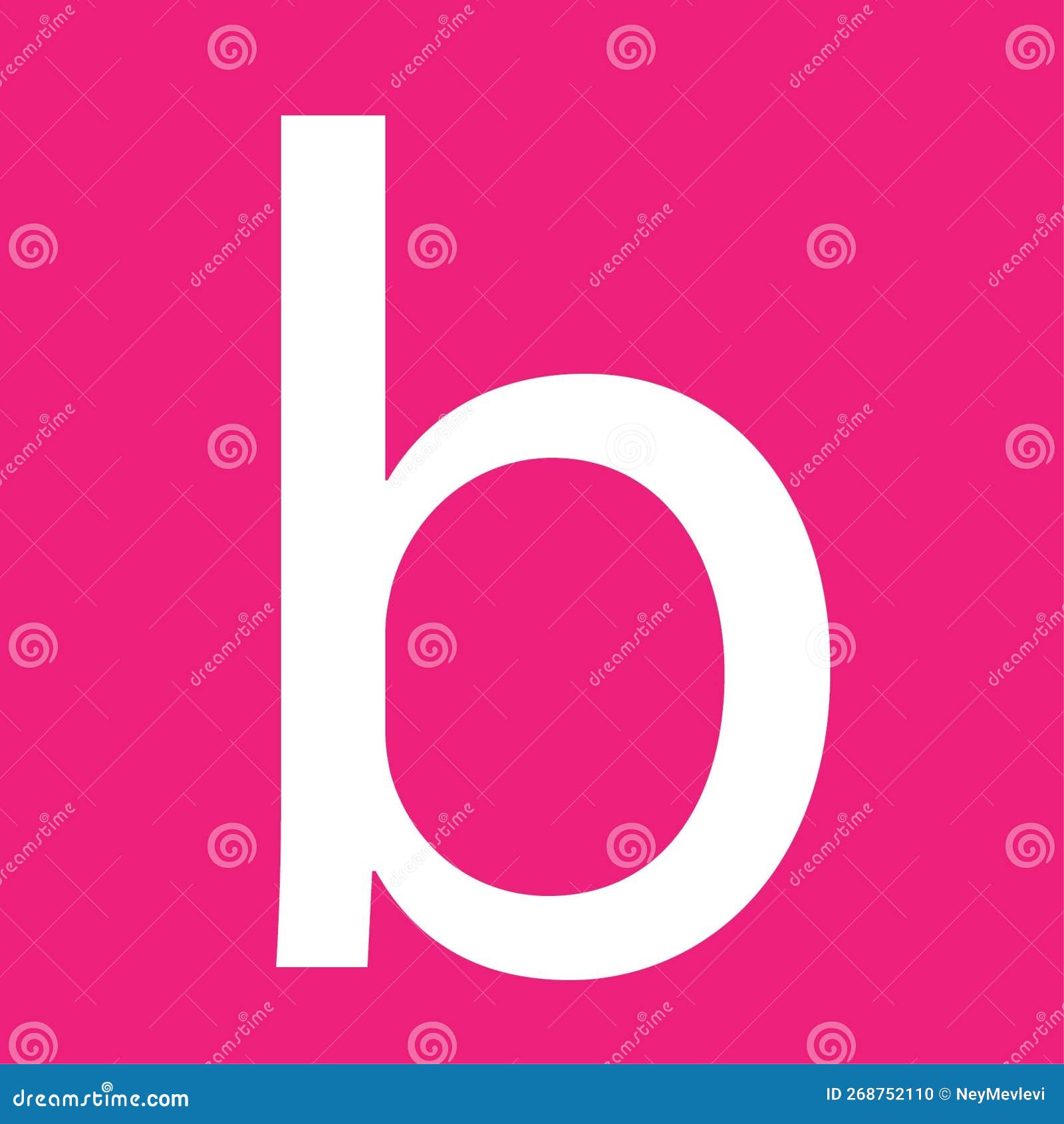 B Letter on Pink Background Stock Illustration - Illustration of ...