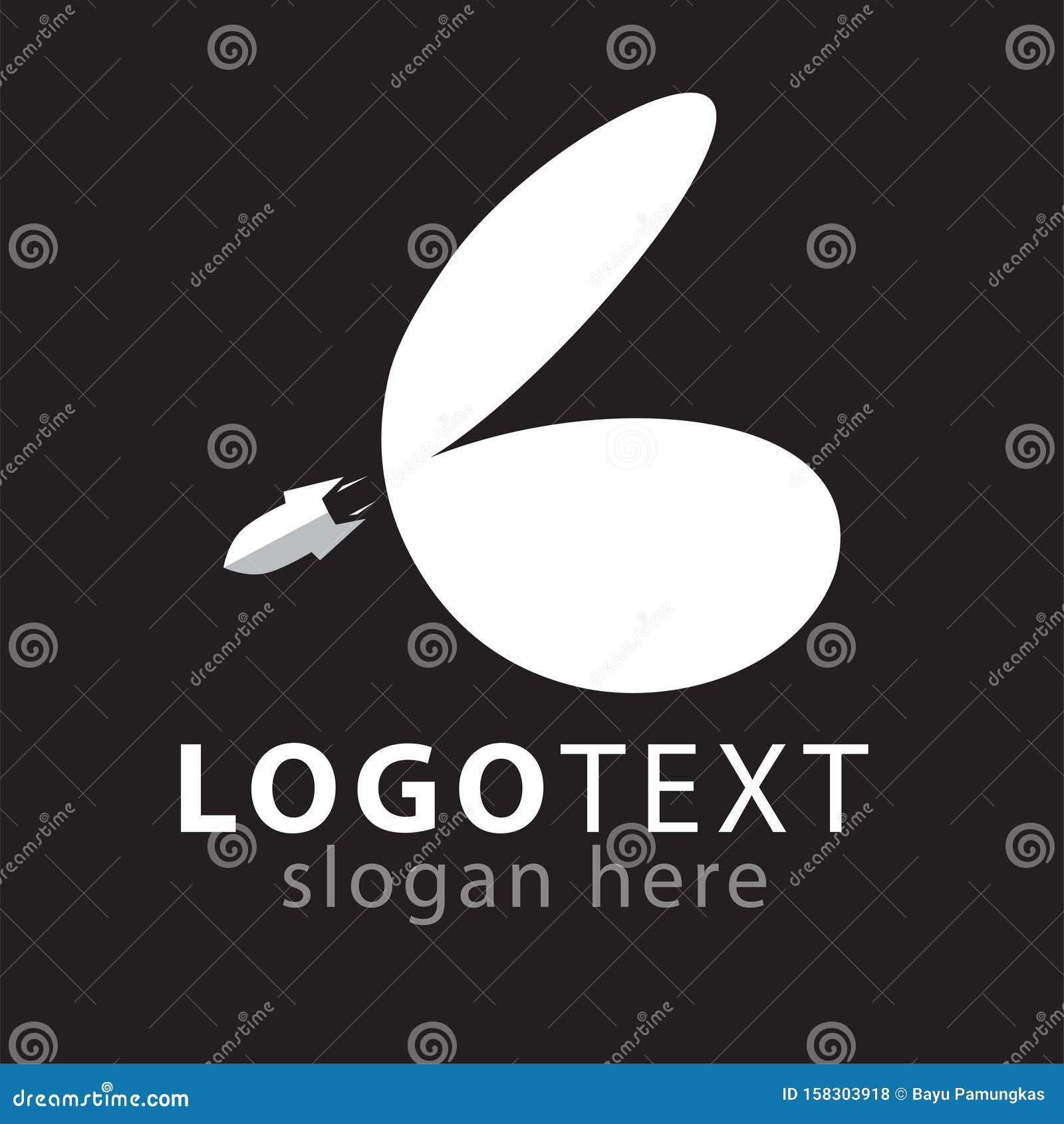 B Letter Rocket Logo Vector Template Stock Vector - Illustration of ...