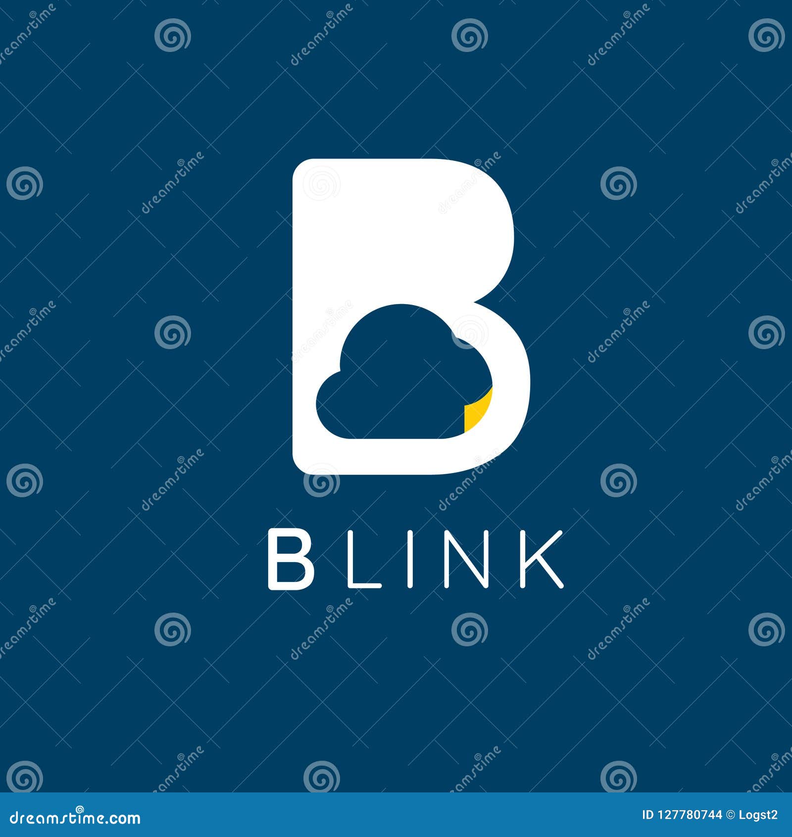 B Letter Vector Logo. Cloud Logo Stock Vector - Illustration of sign ...